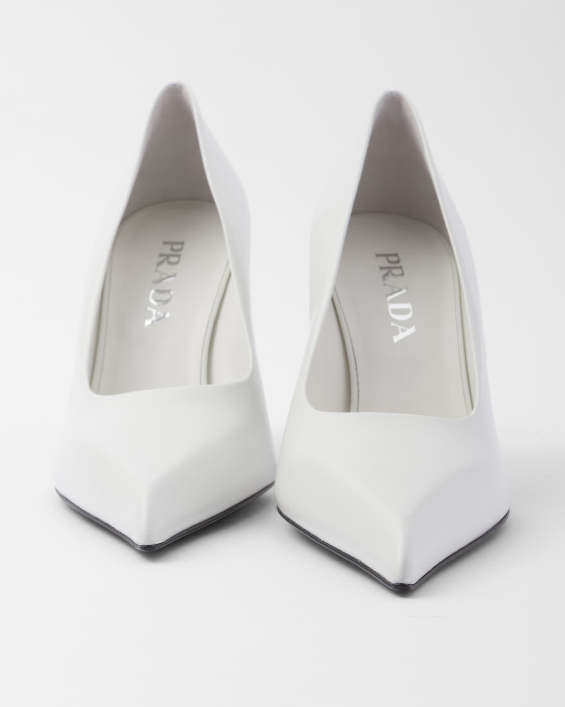 White Leather Pumps | PRADA
