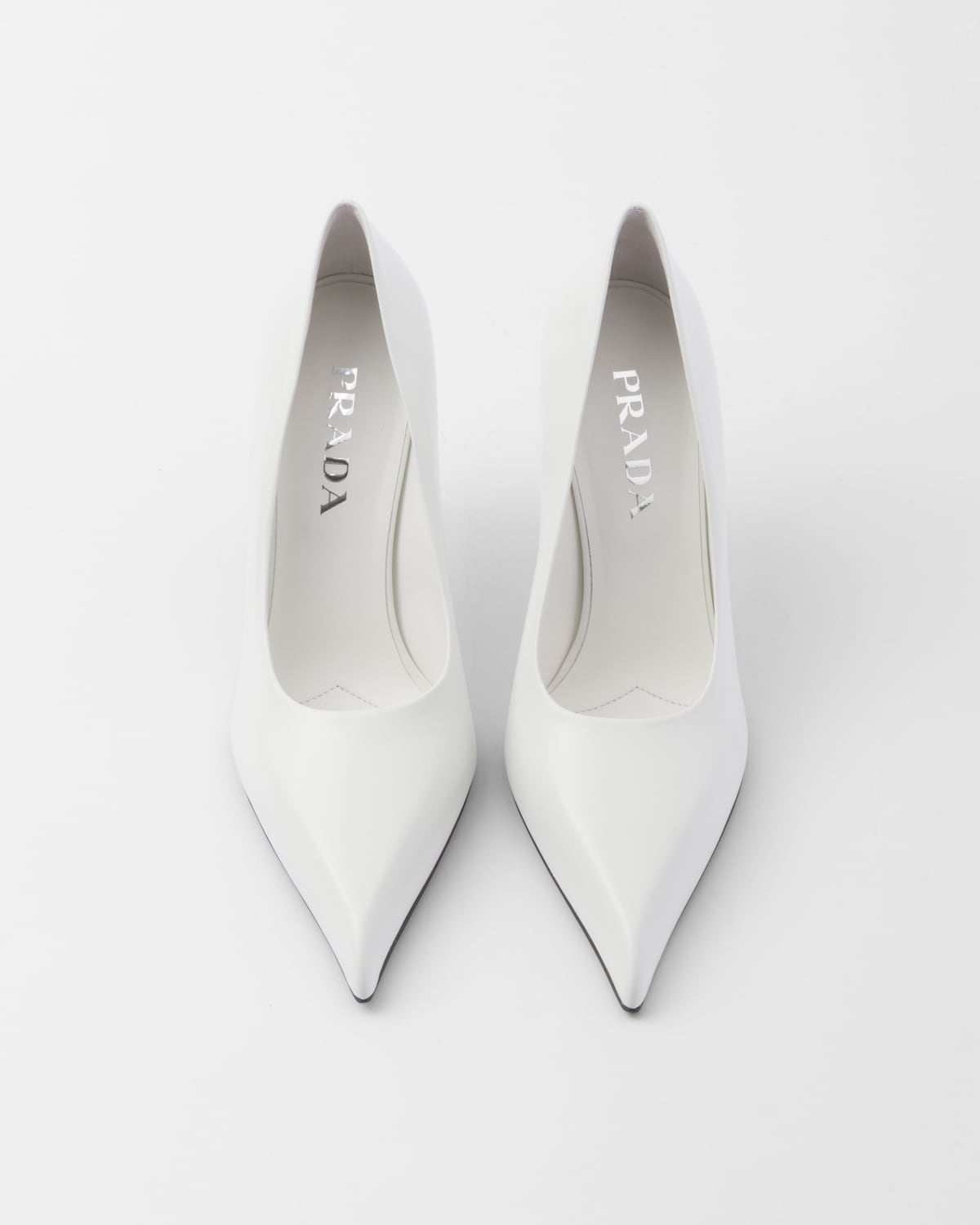 White Leather Pumps | PRADA