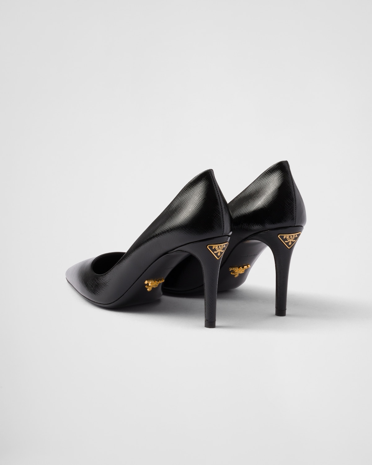 Black Patent Saffiano Leather Pumps | PRADA
