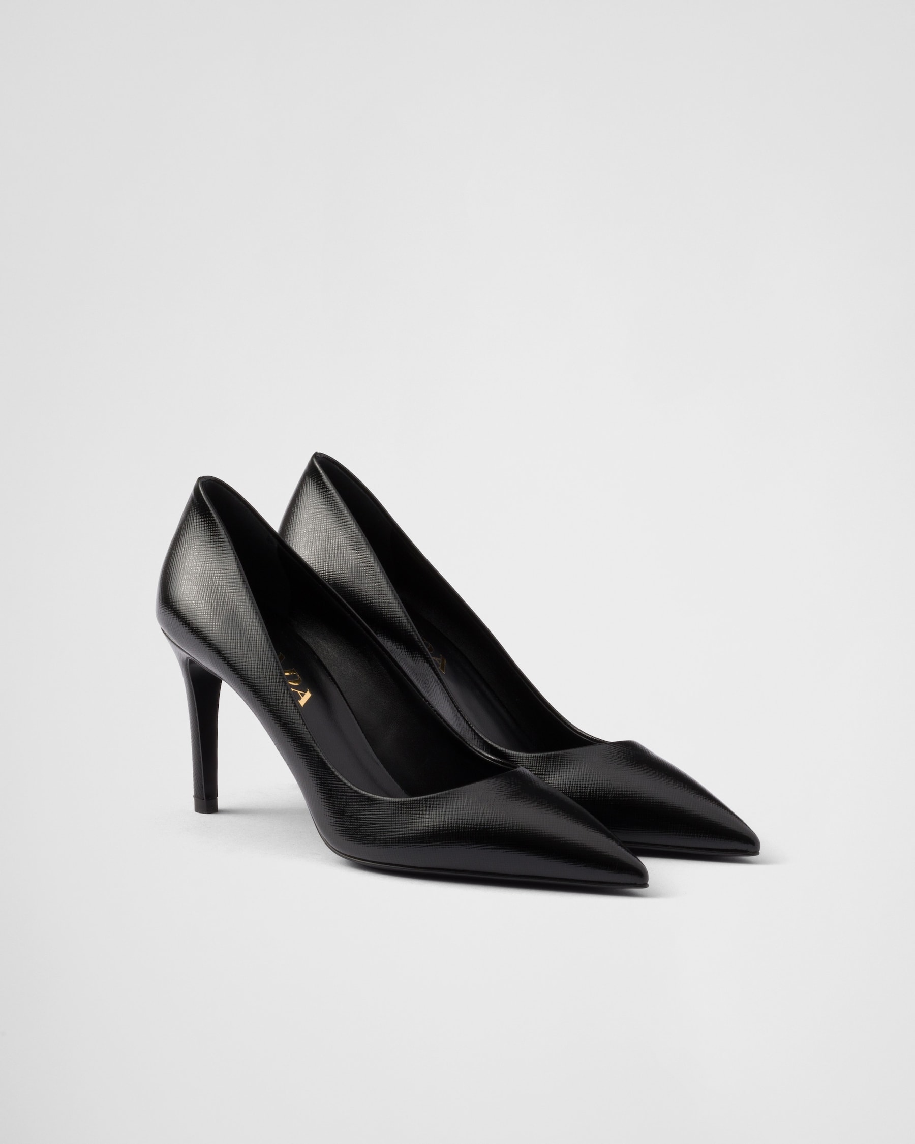 Black Patent Saffiano Leather Pumps | PRADA