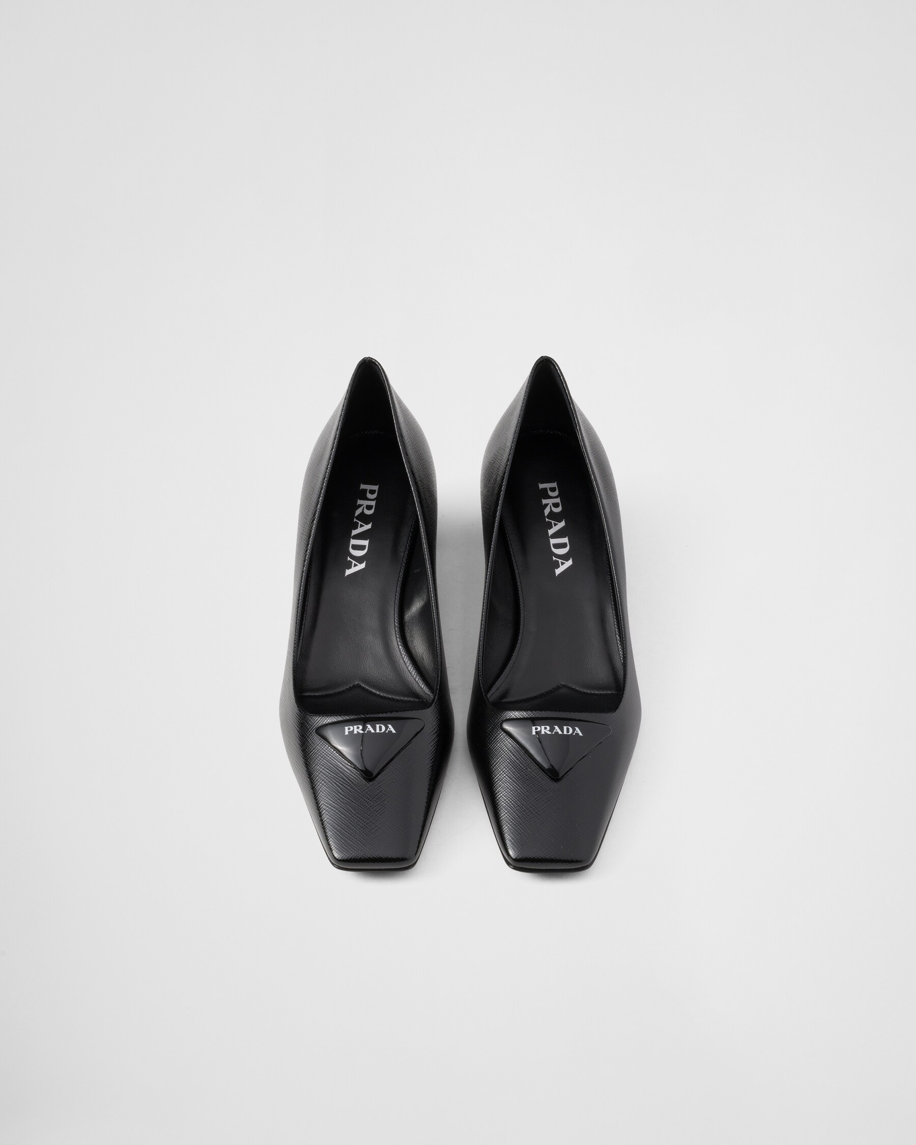 Black Patent Saffiano Leather Pumps | PRADA