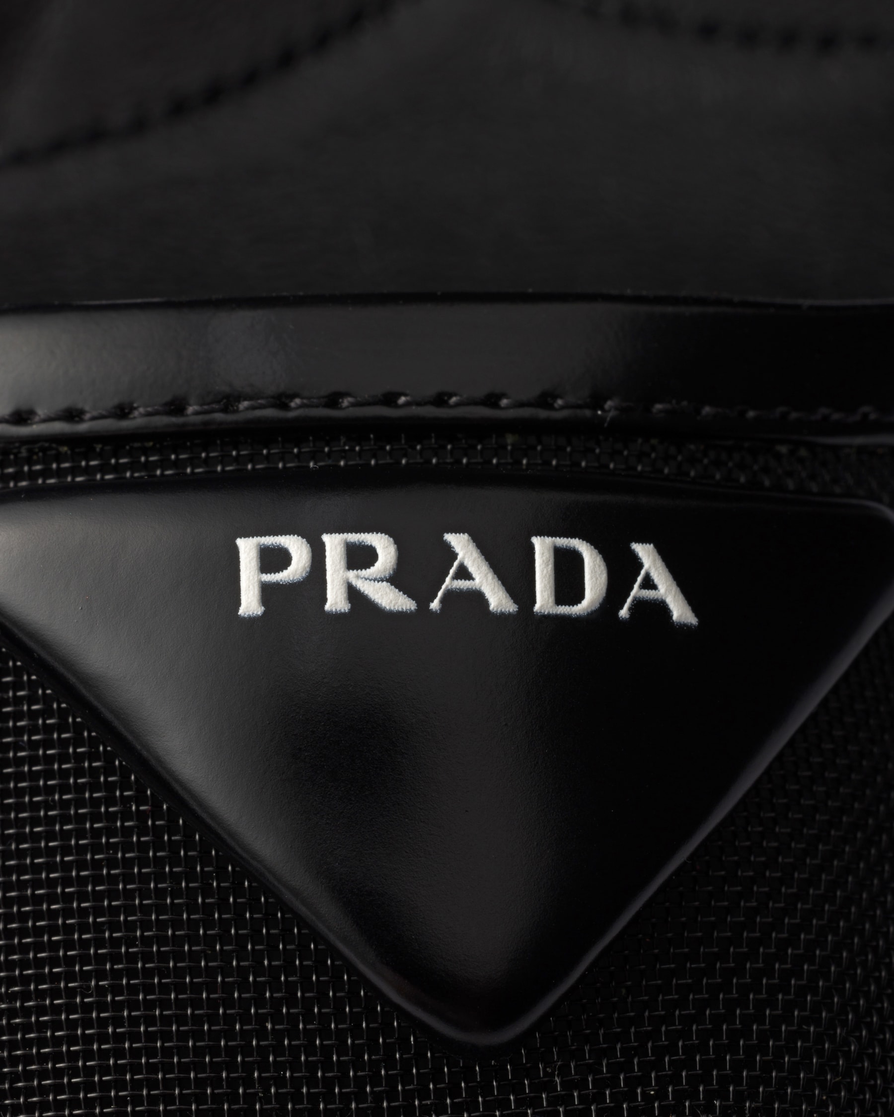 Black Mesh Fabric Slingback Pumps | PRADA