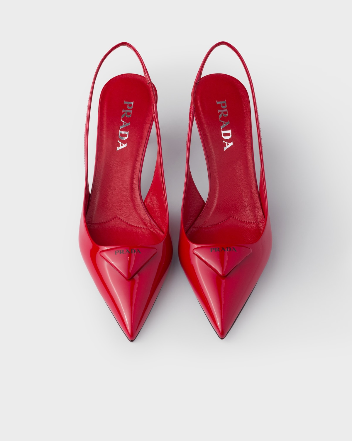 Red Patent Leather Slingback Pumps | PRADA - United States