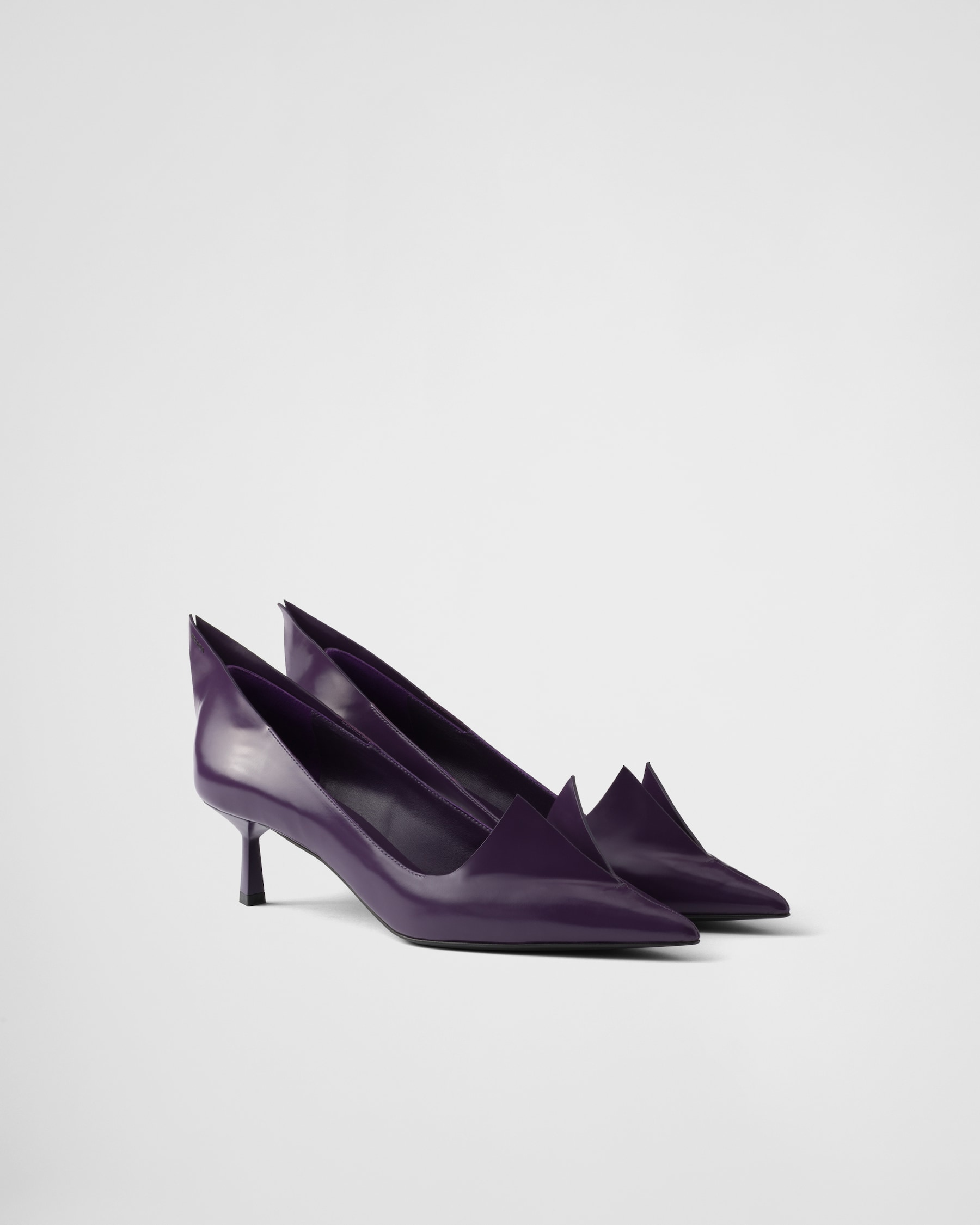 Violet Brushed Leather Pumps | PRADA