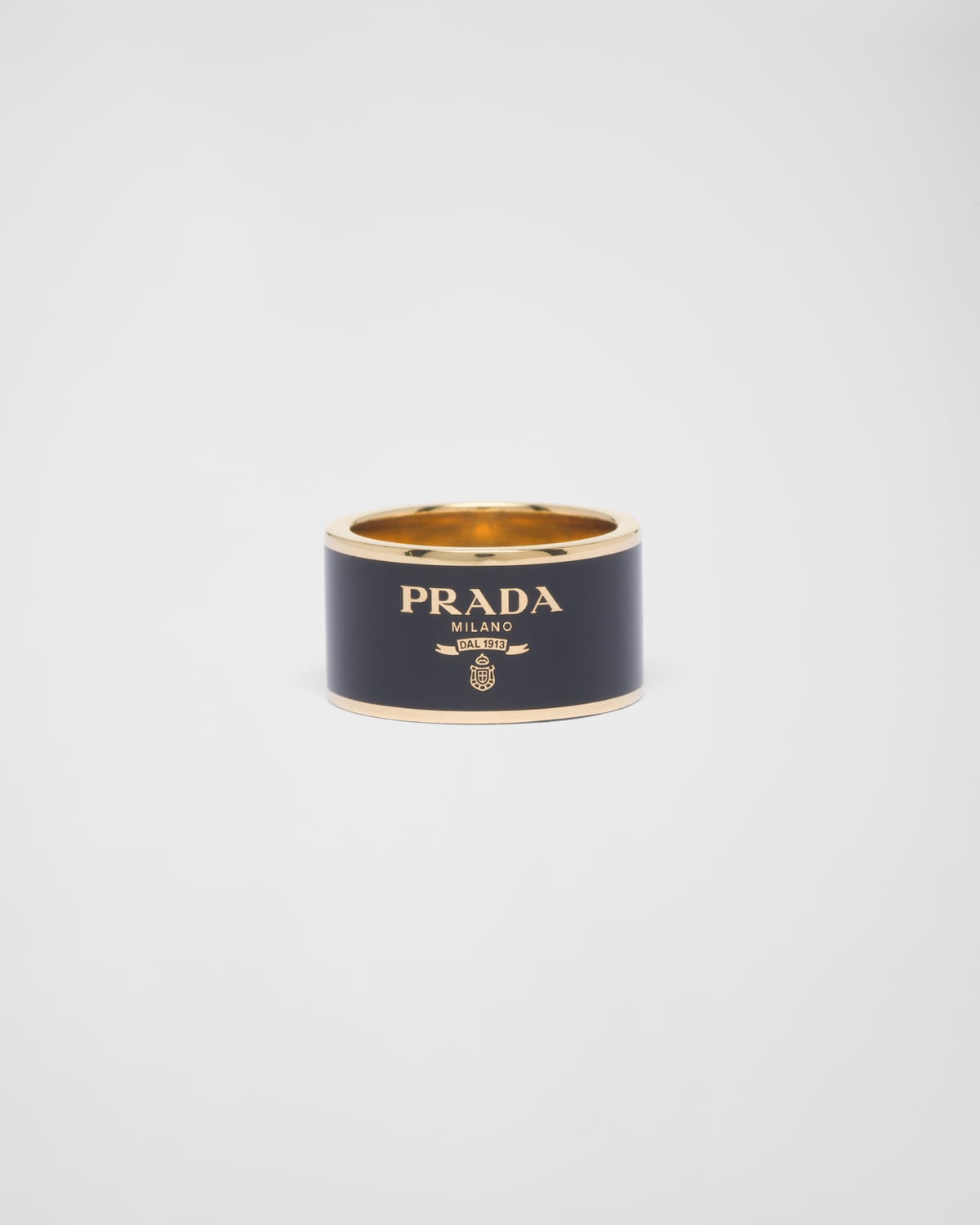 Black/gold Metal Ring | PRADA