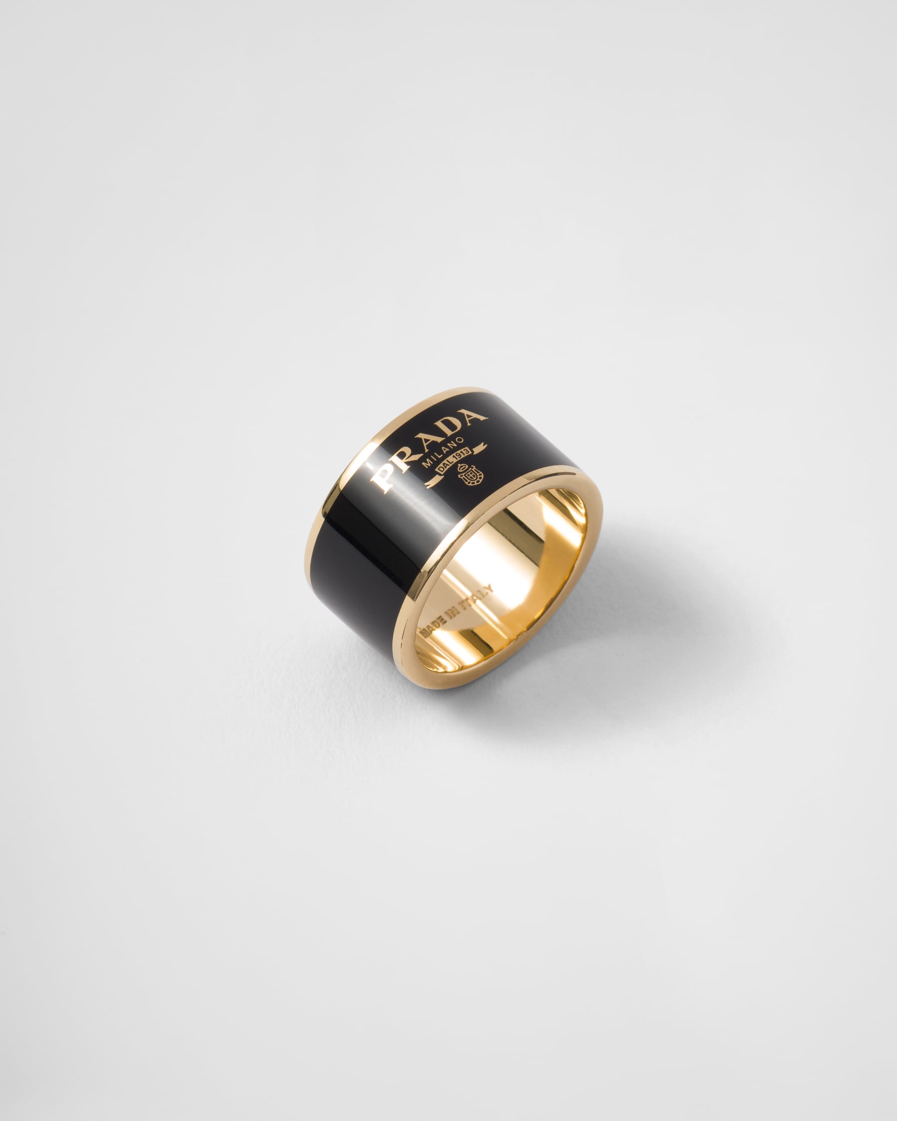 Black/gold Metal Ring | PRADA