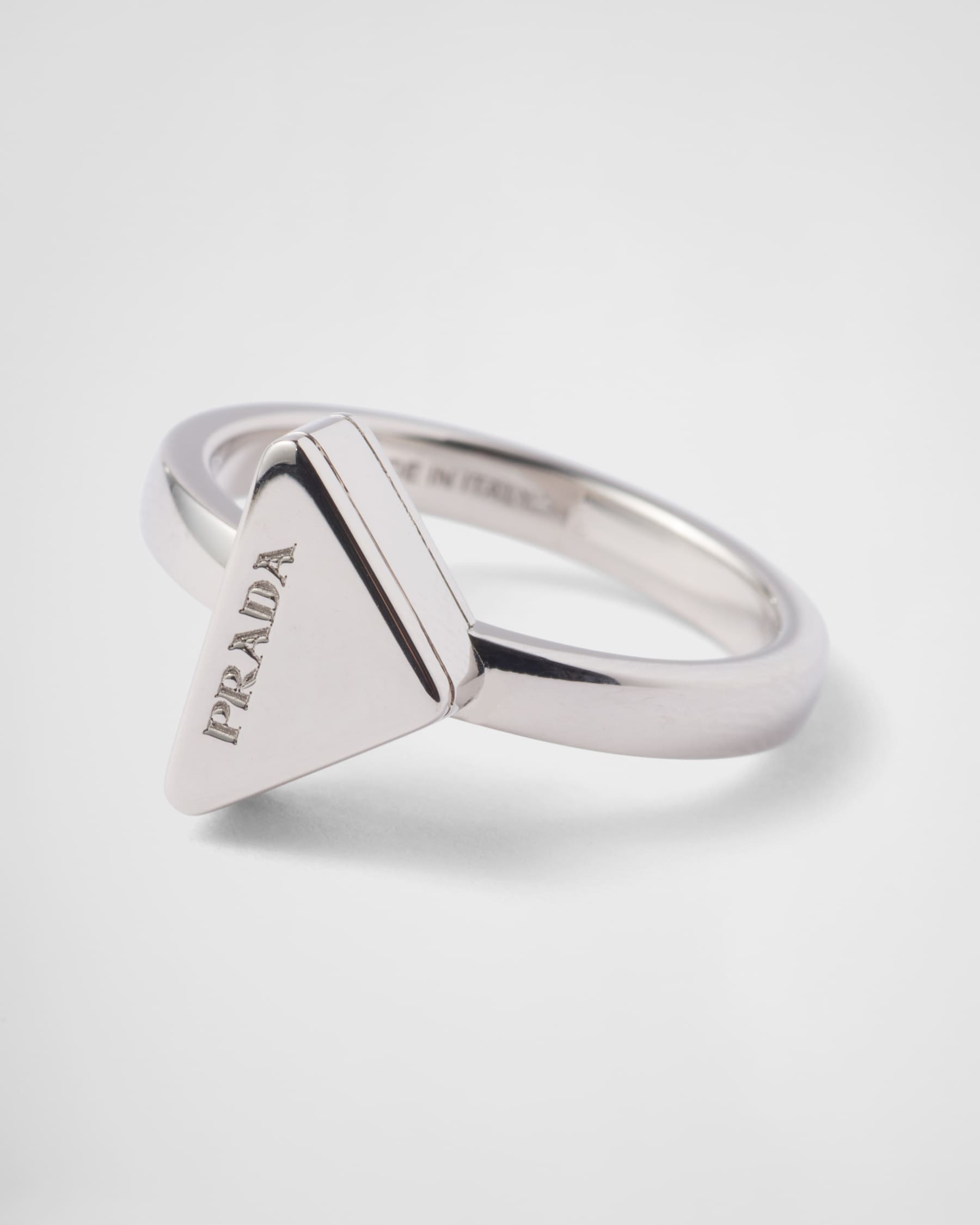 Steel Gray Metal Ring | PRADA