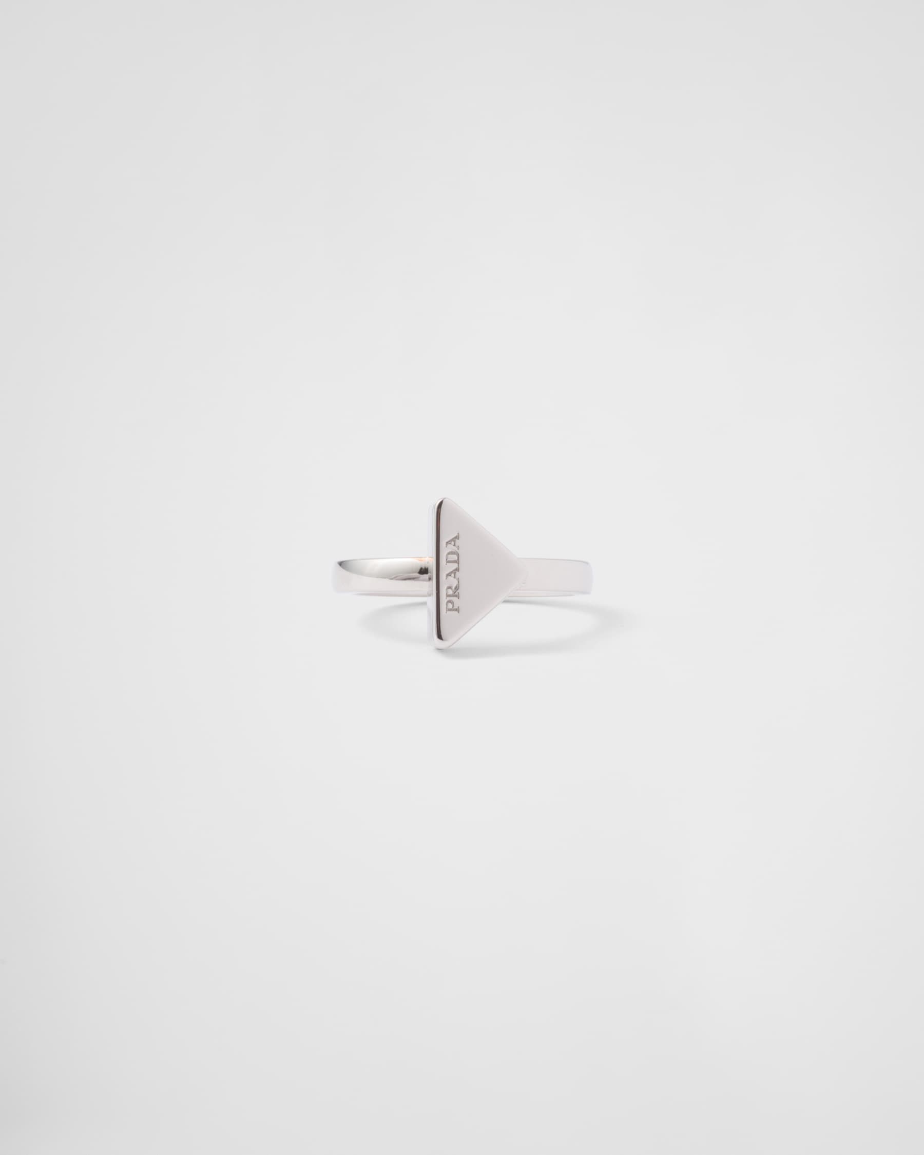 Steel Gray Metal Ring | PRADA
