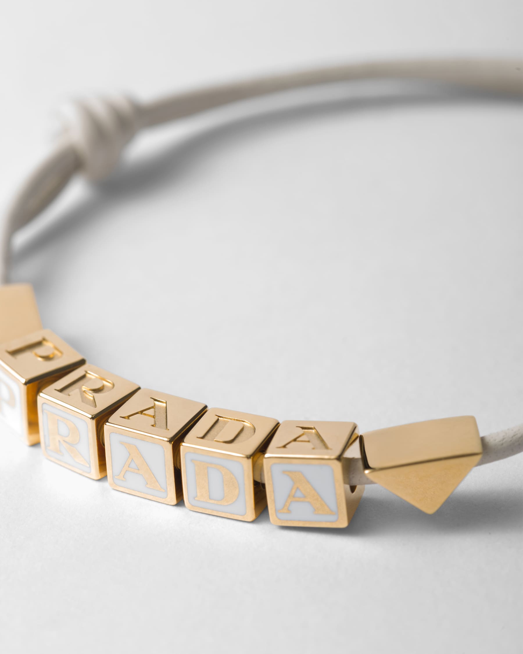 White Nappa Leather Bracelet | PRADA