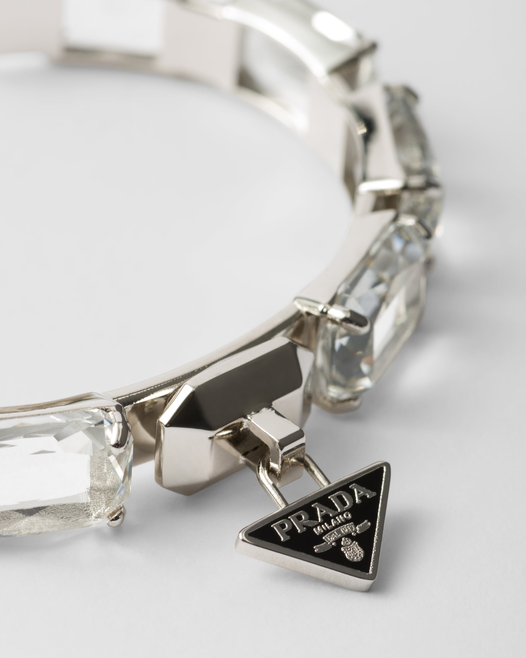 Crystal/black Metal Bracelet With Crystals | PRADA