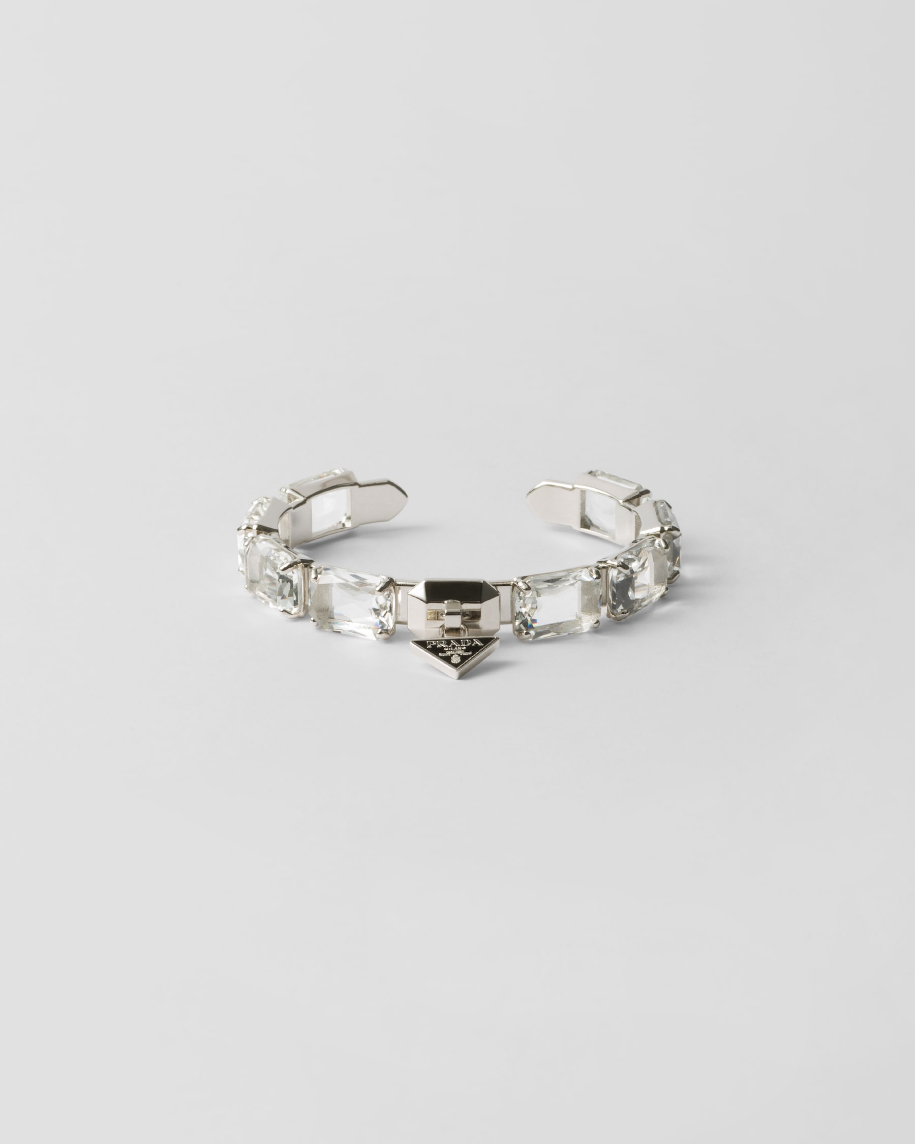 Crystal/black Metal Bracelet With Crystals | PRADA