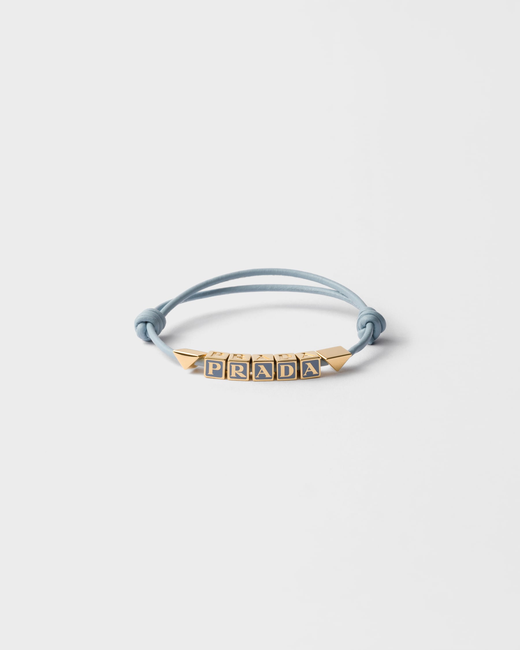 Astral Blue Nappa Leather Bracelet | PRADA - United States