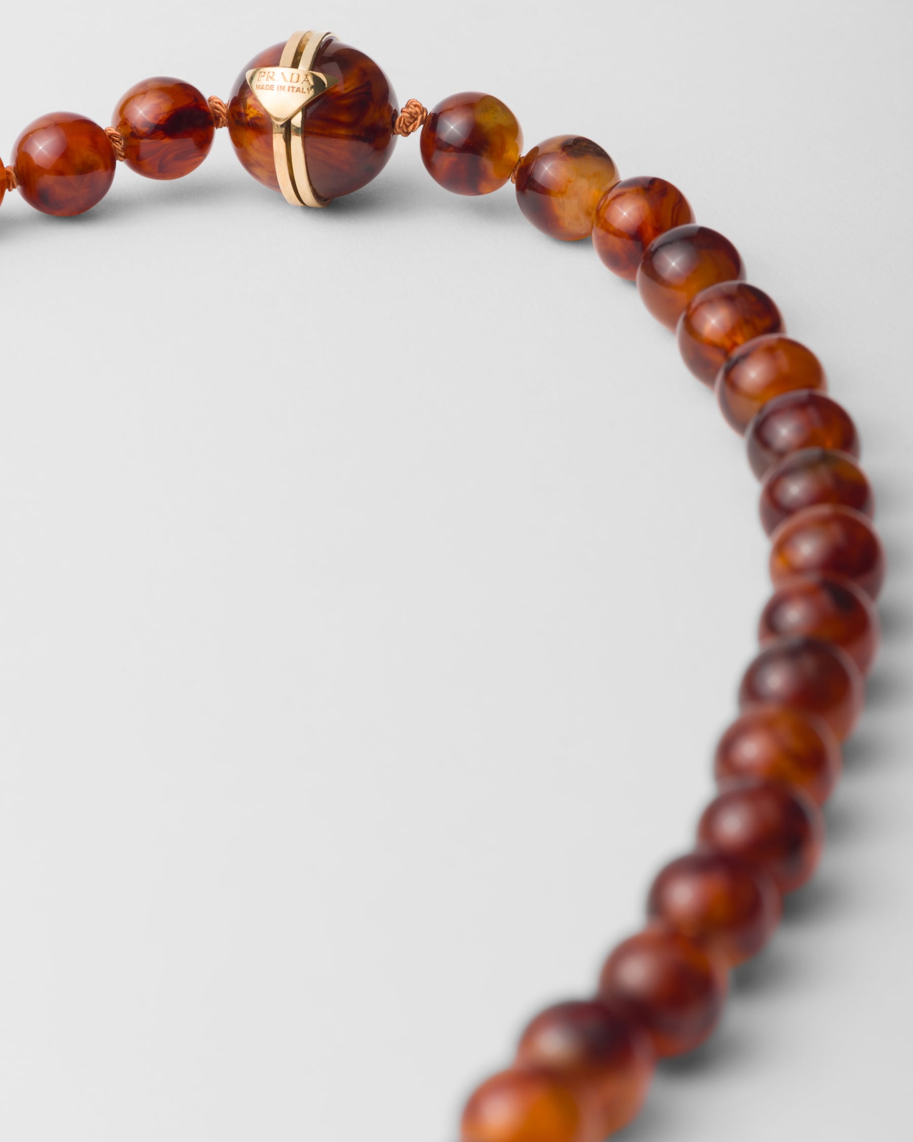 Rust Tortoiseshell Plexiglas Necklace | PRADA