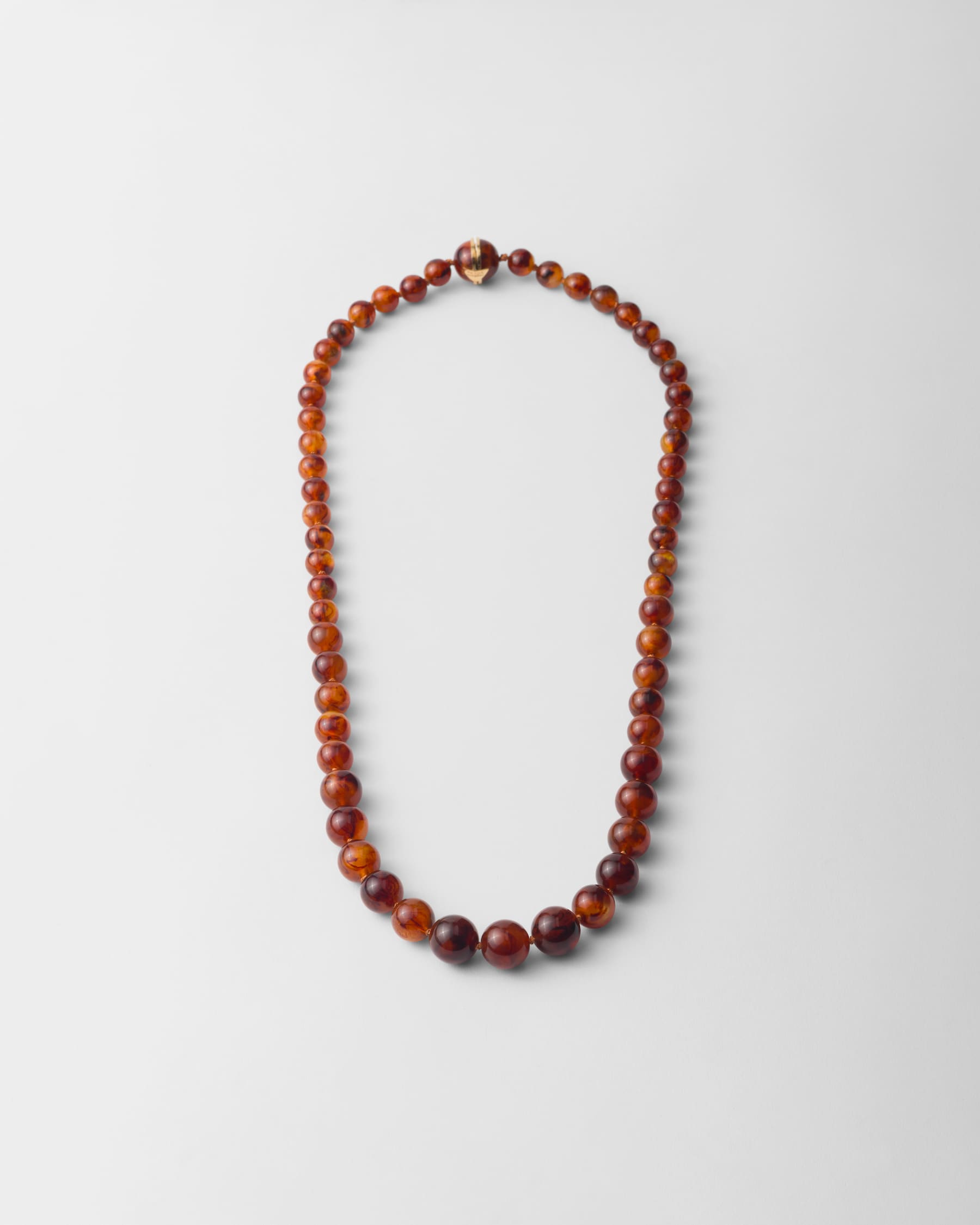 Rust Tortoiseshell Plexiglas Necklace | PRADA