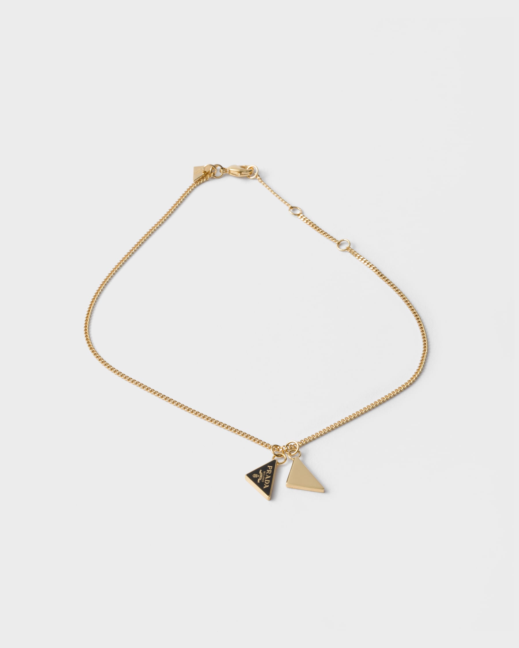 Gold/black Enameled Metal Necklace | PRADA