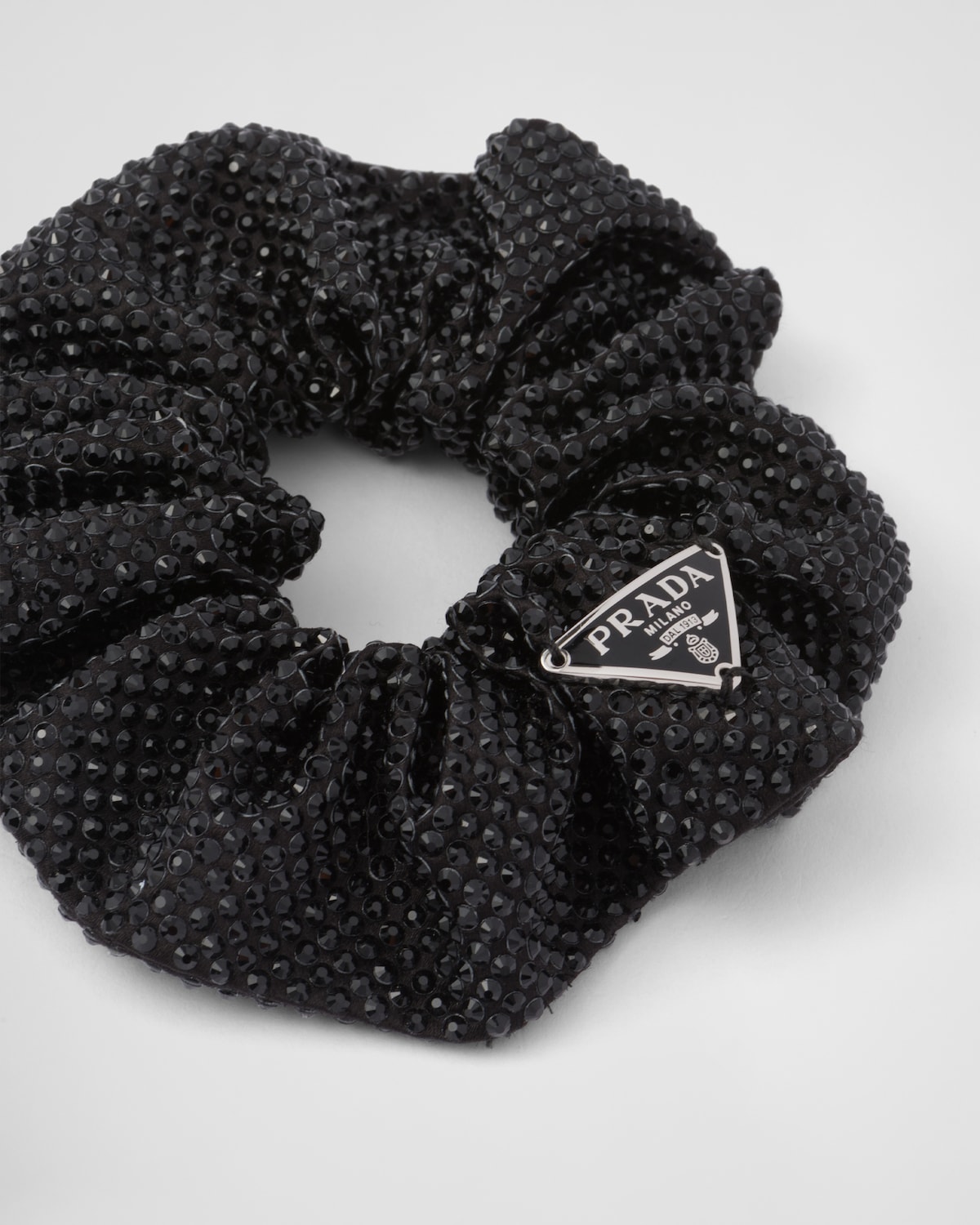 Black Satin Scrunchie | PRADA