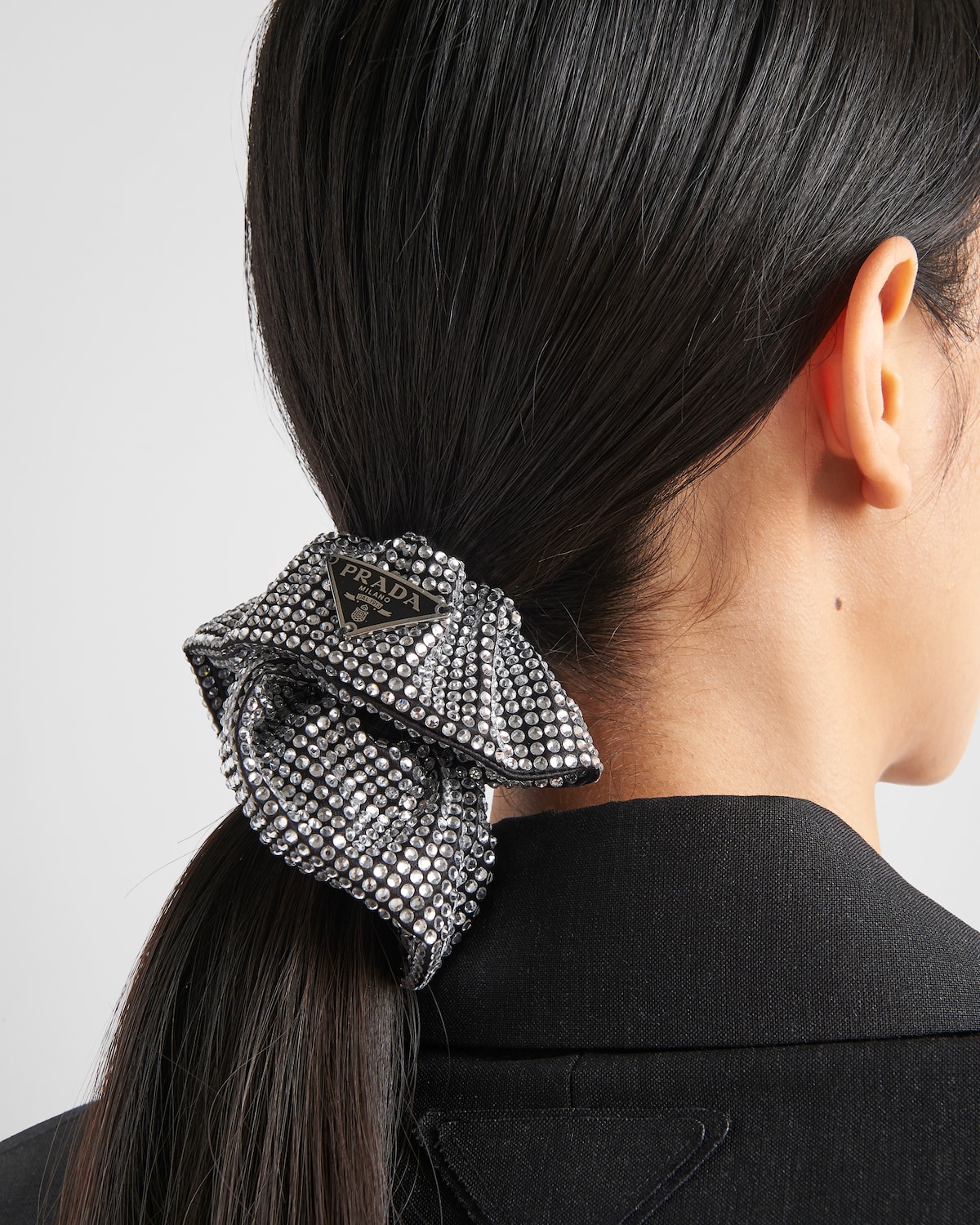 Crystal Satin Scrunchie | PRADA