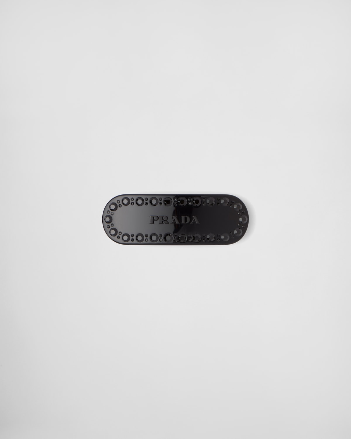 Black Plex Hair Clip | PRADA - United States