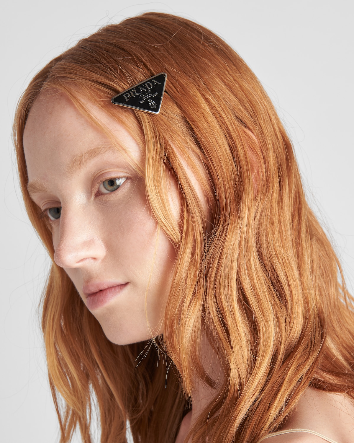 Black Metal Hair Clip | PRADA