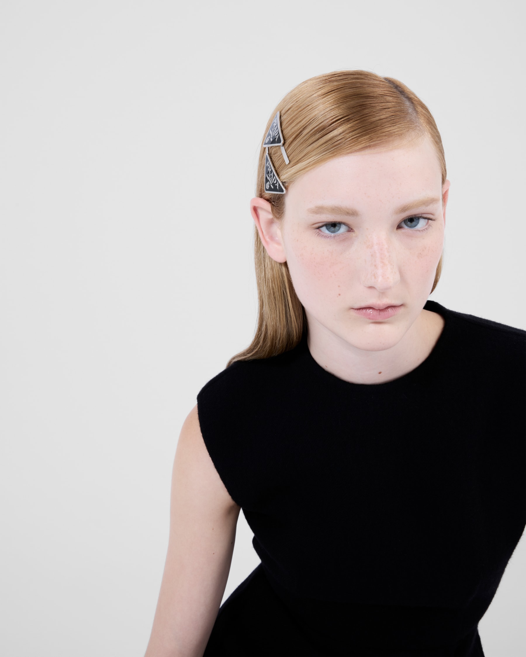 Black Metal Hair Clips | PRADA