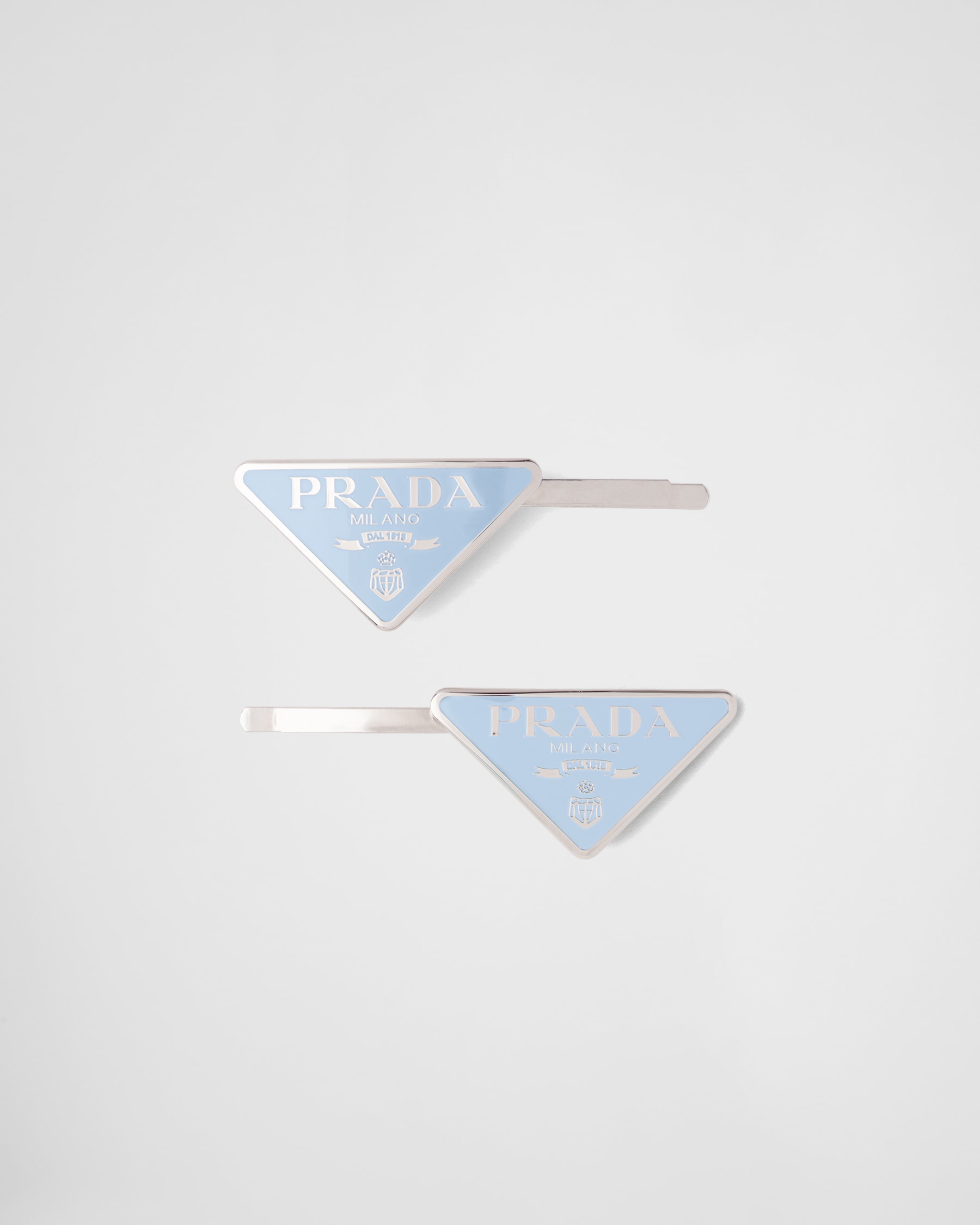 Light Blue Metal Hair Clips | PRADA