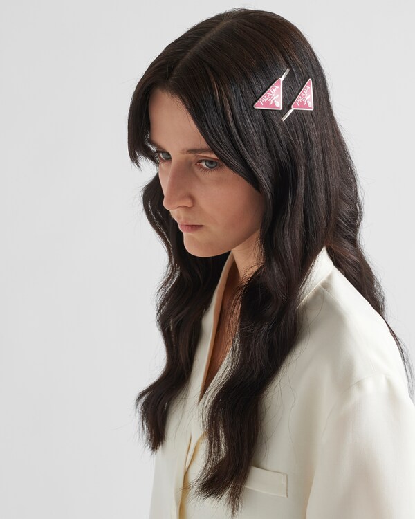 Petal Pink Metal Hair Pins | PRADA