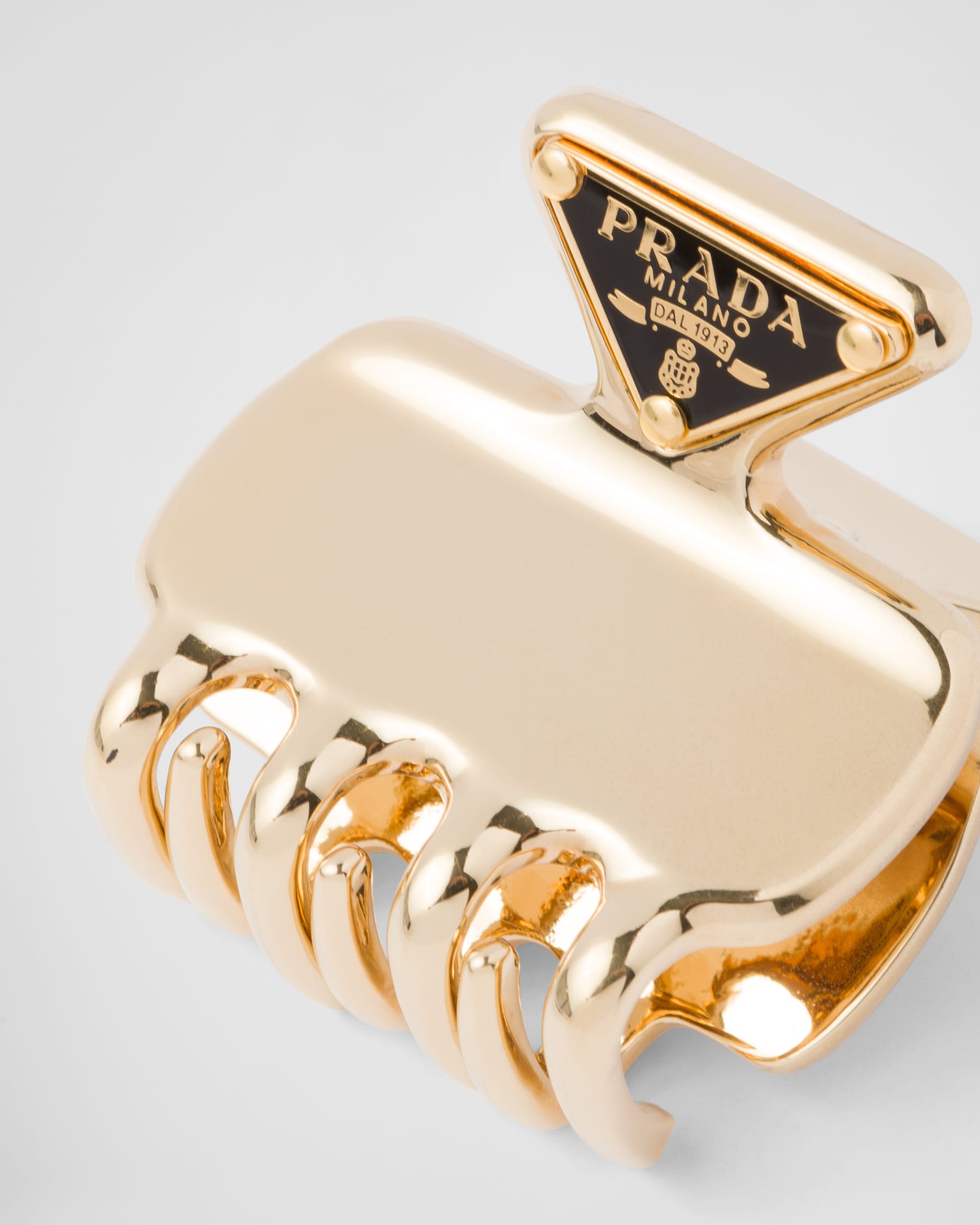 Gold Metal Hair Clip | PRADA