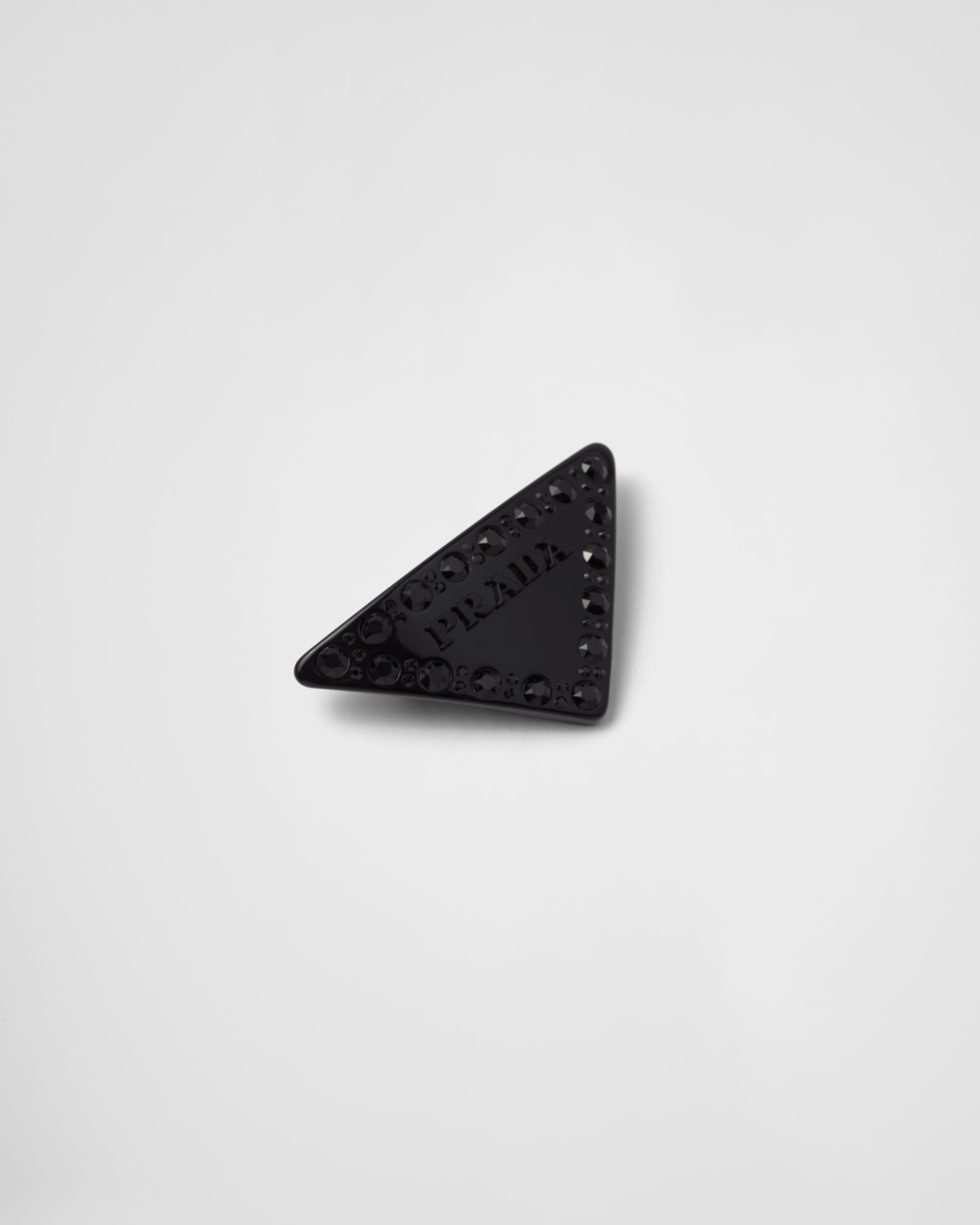 Black Plexiglass Hair Clip | PRADA