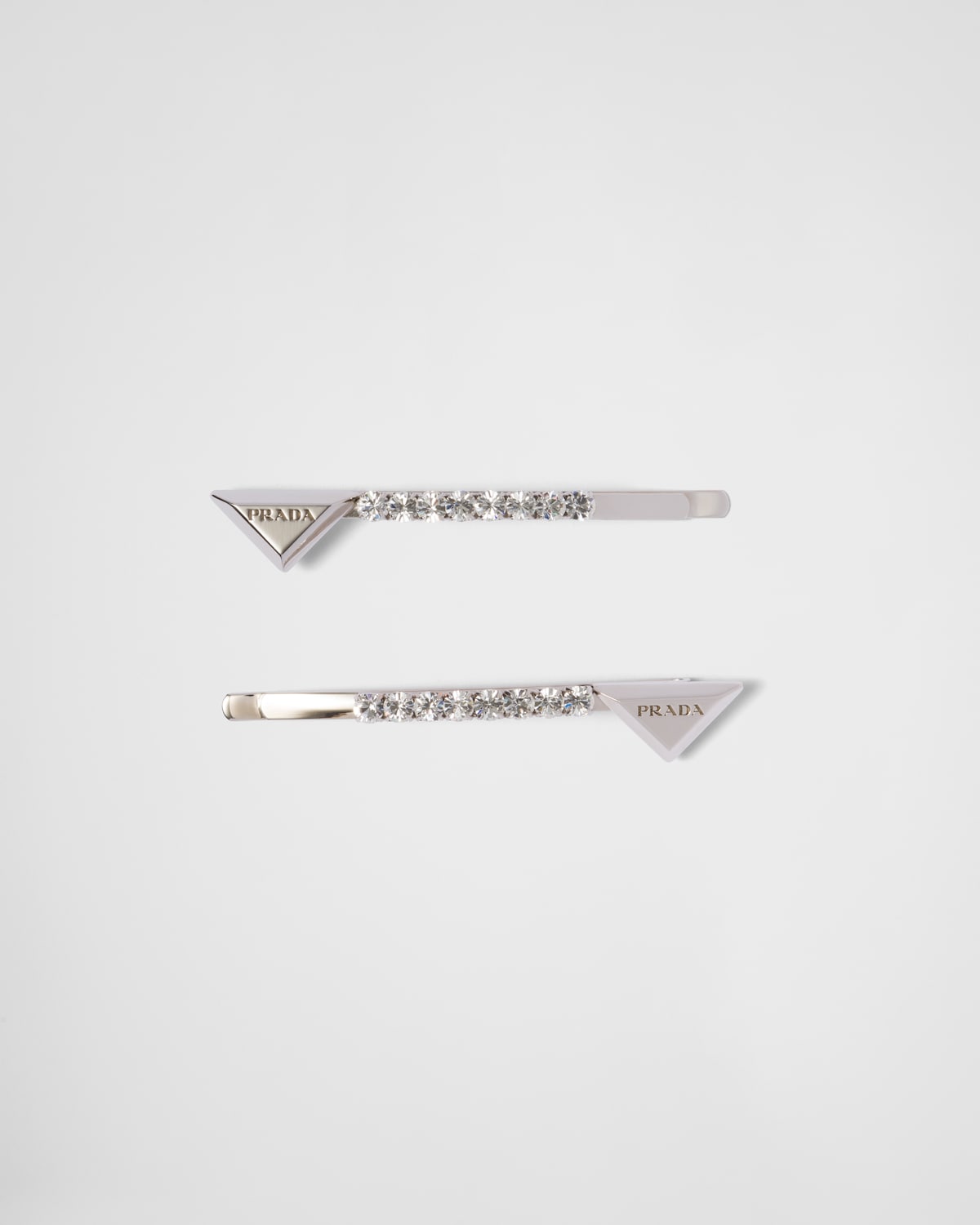 Steel/crystal Embellished Brass Hair Clip | PRADA