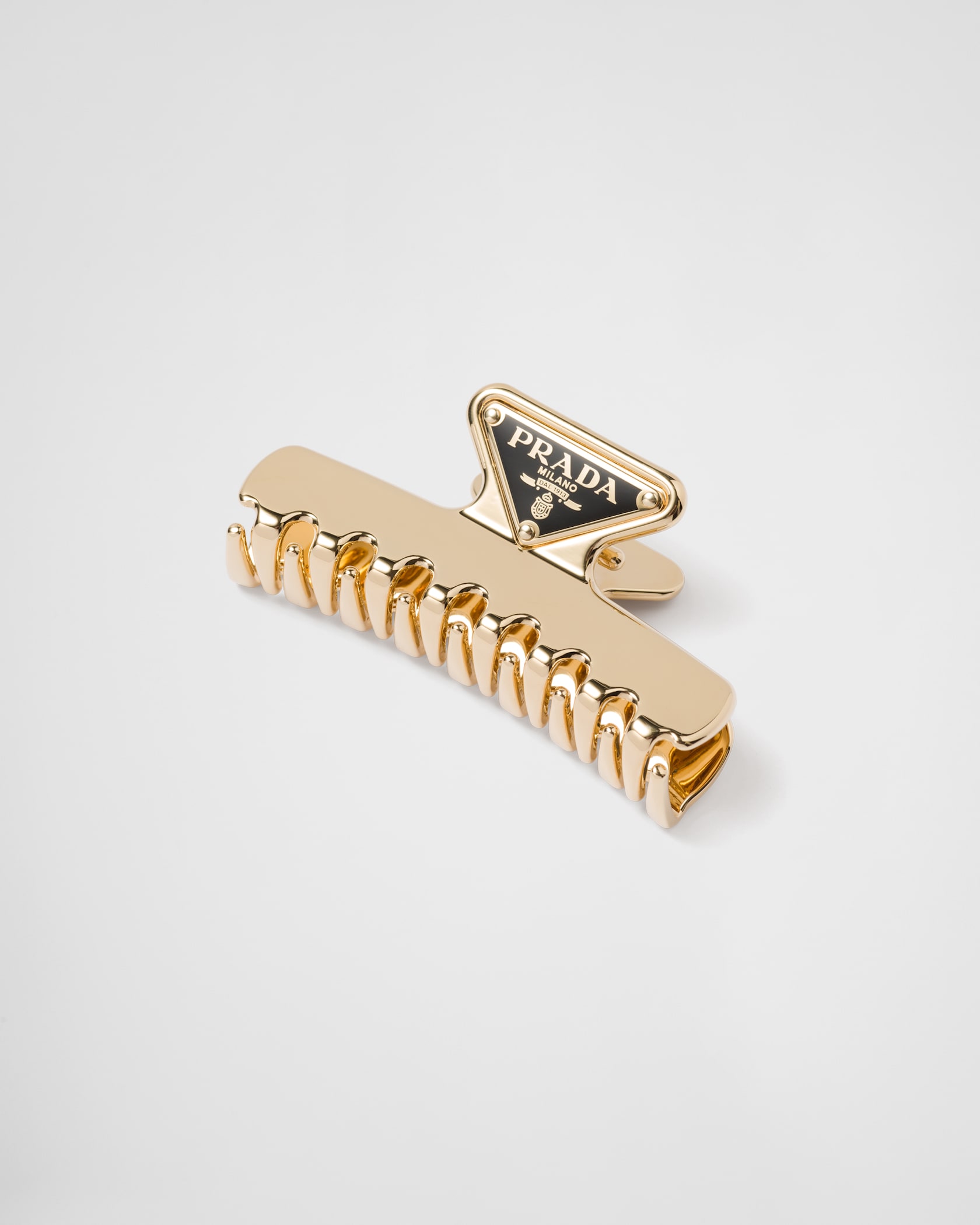 Gold Metal Hair Clip | PRADA
