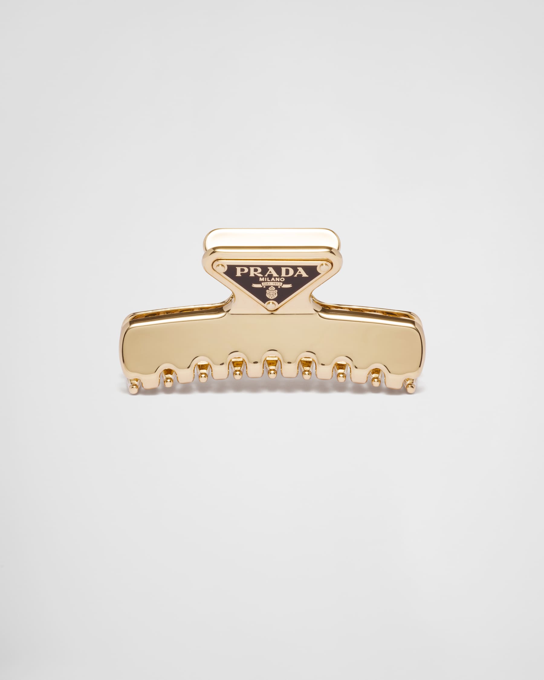 Gold Metal Hair Clip | PRADA