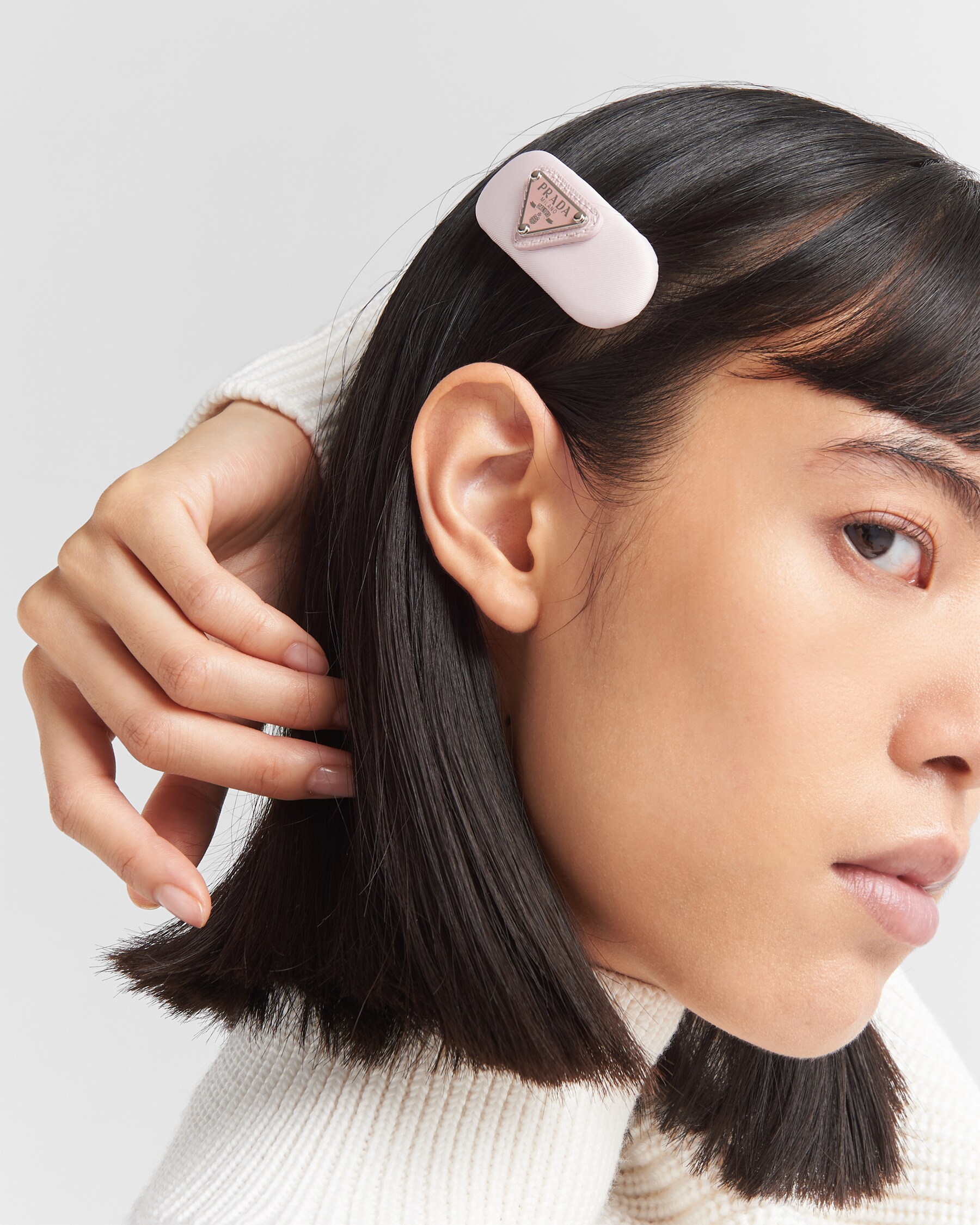 Alabaster Pink Re-nylon Hair Clip | PRADA