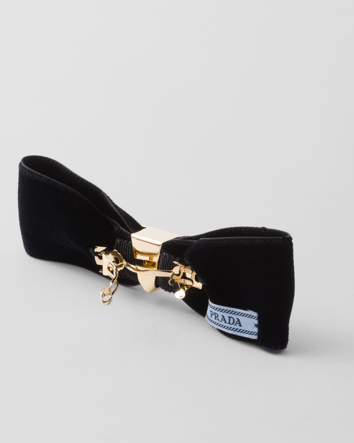 Black Velvet Hair Clip | PRADA