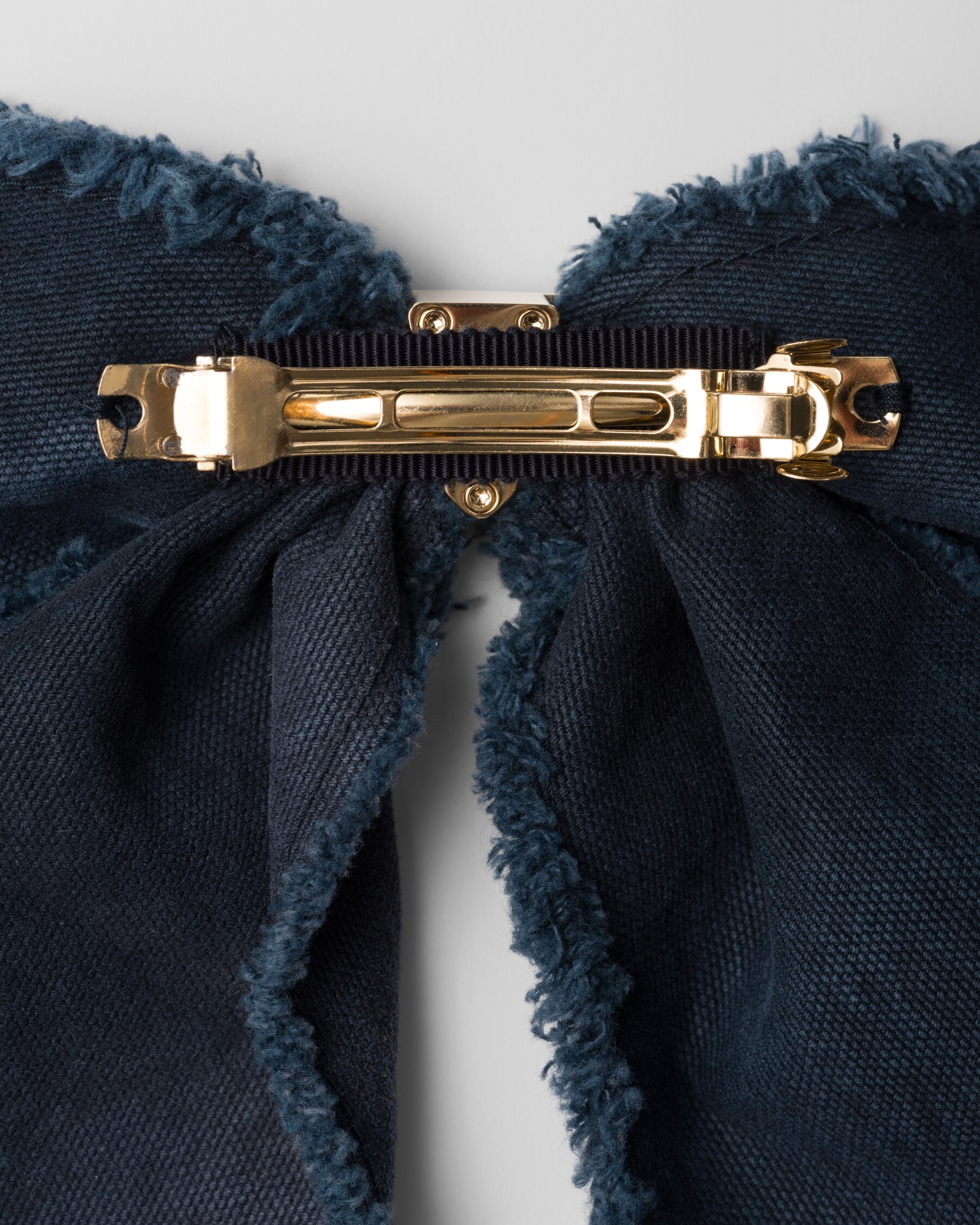 Baltic Blue Canvas Hair Clip | PRADA