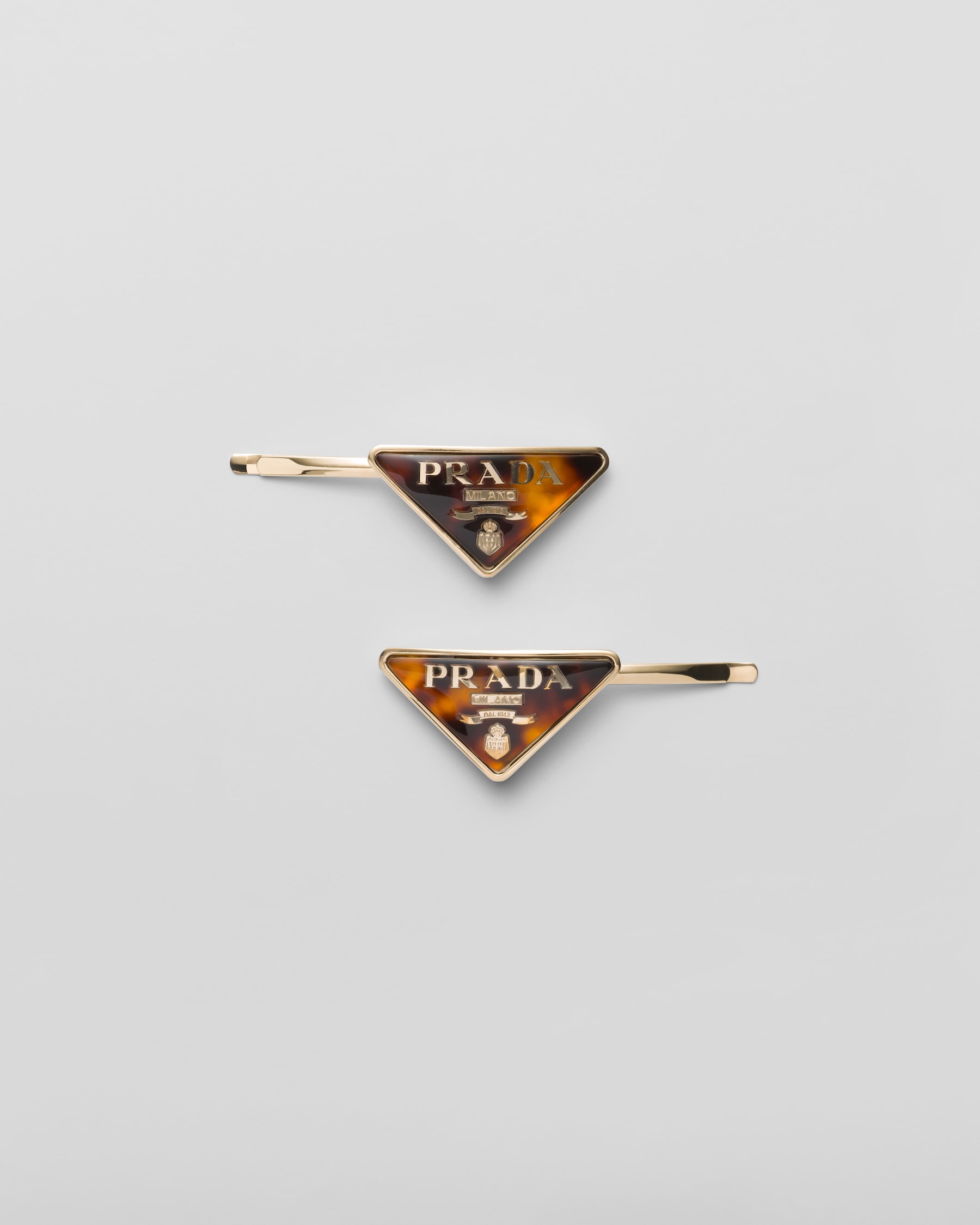 Honey/tortoiseshell Plexiglas And Metal Barrette | PRADA