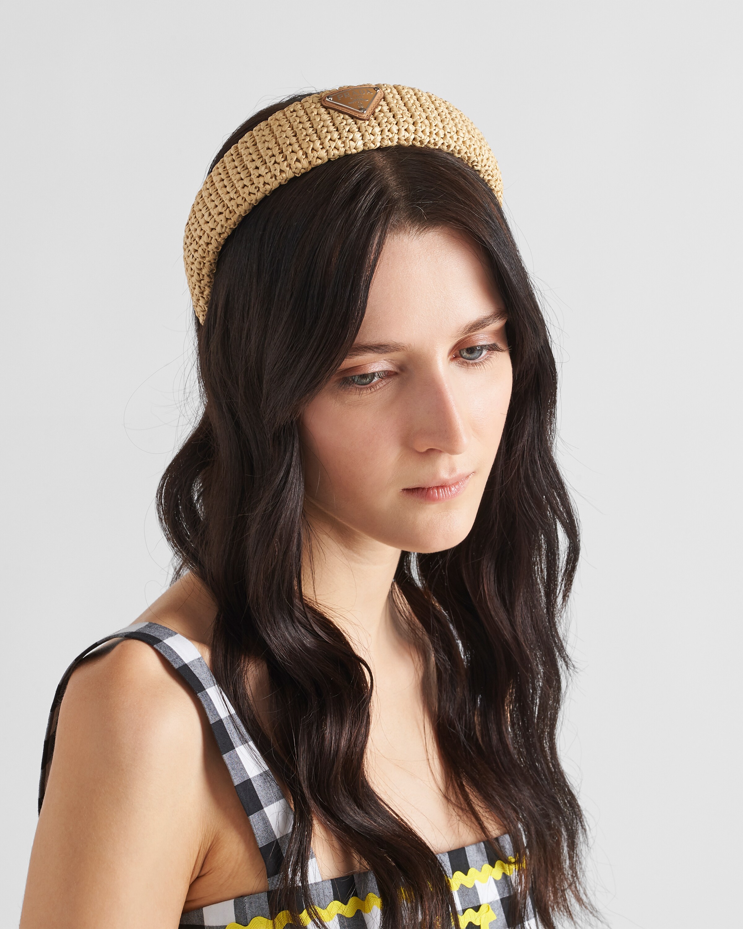 Natural Raffia headband | Prada