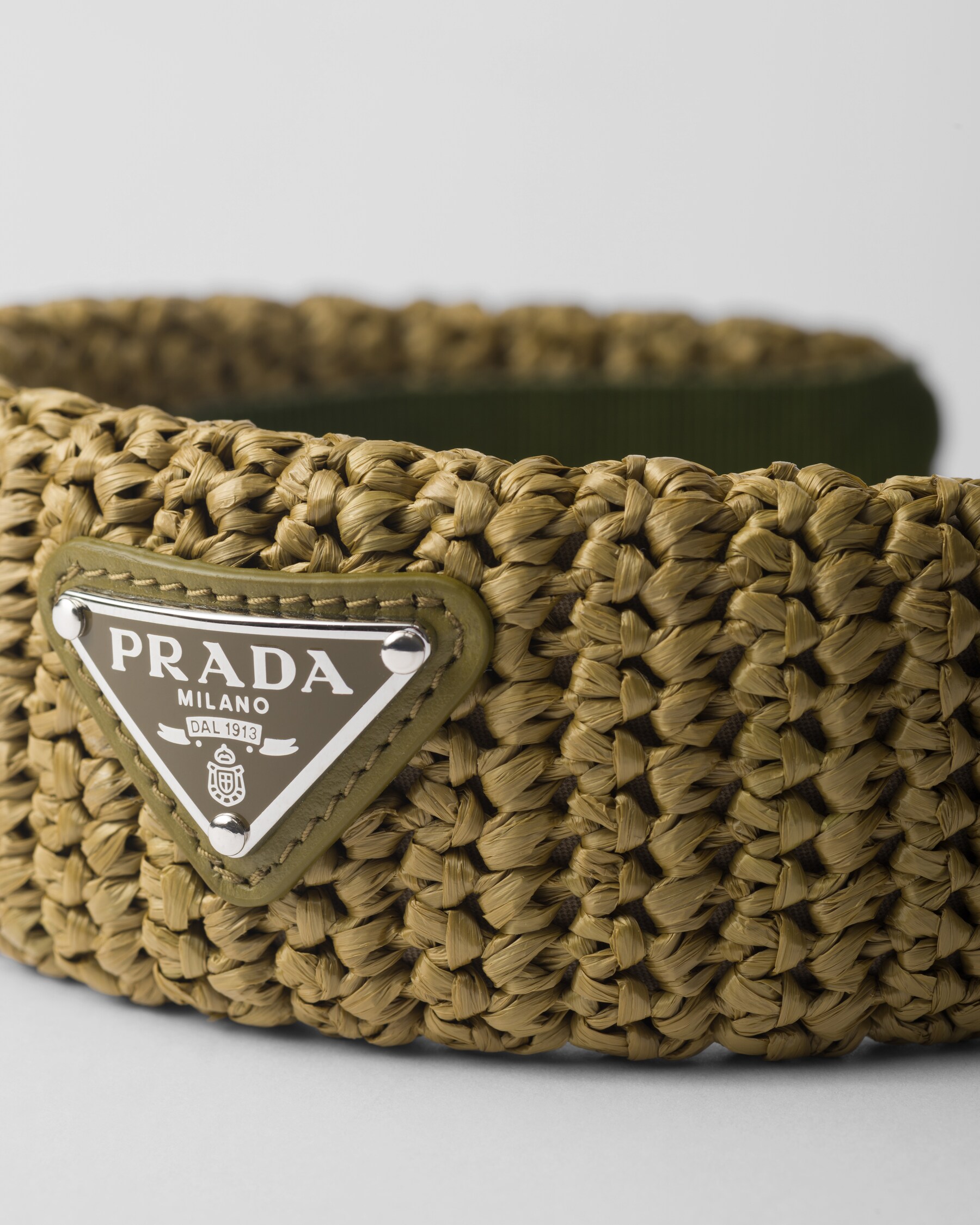 Olive Green Crochet Headband | PRADA