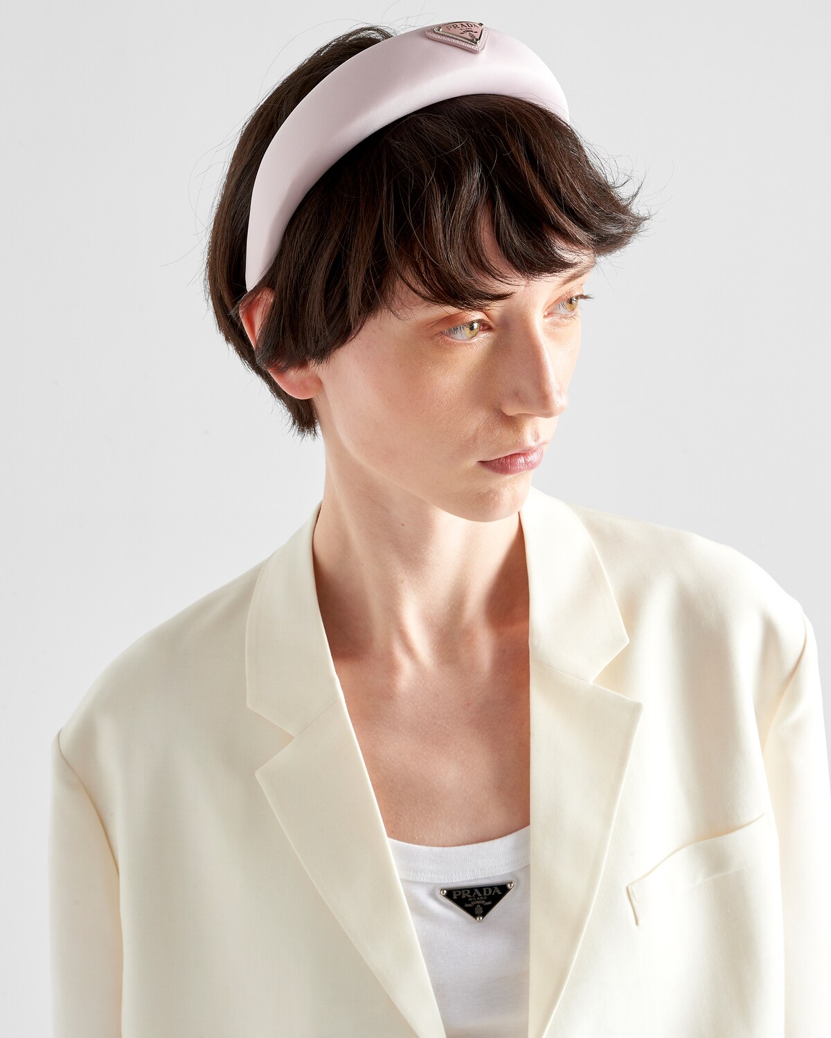 Alabaster Pink Re-nylon Headband | PRADA