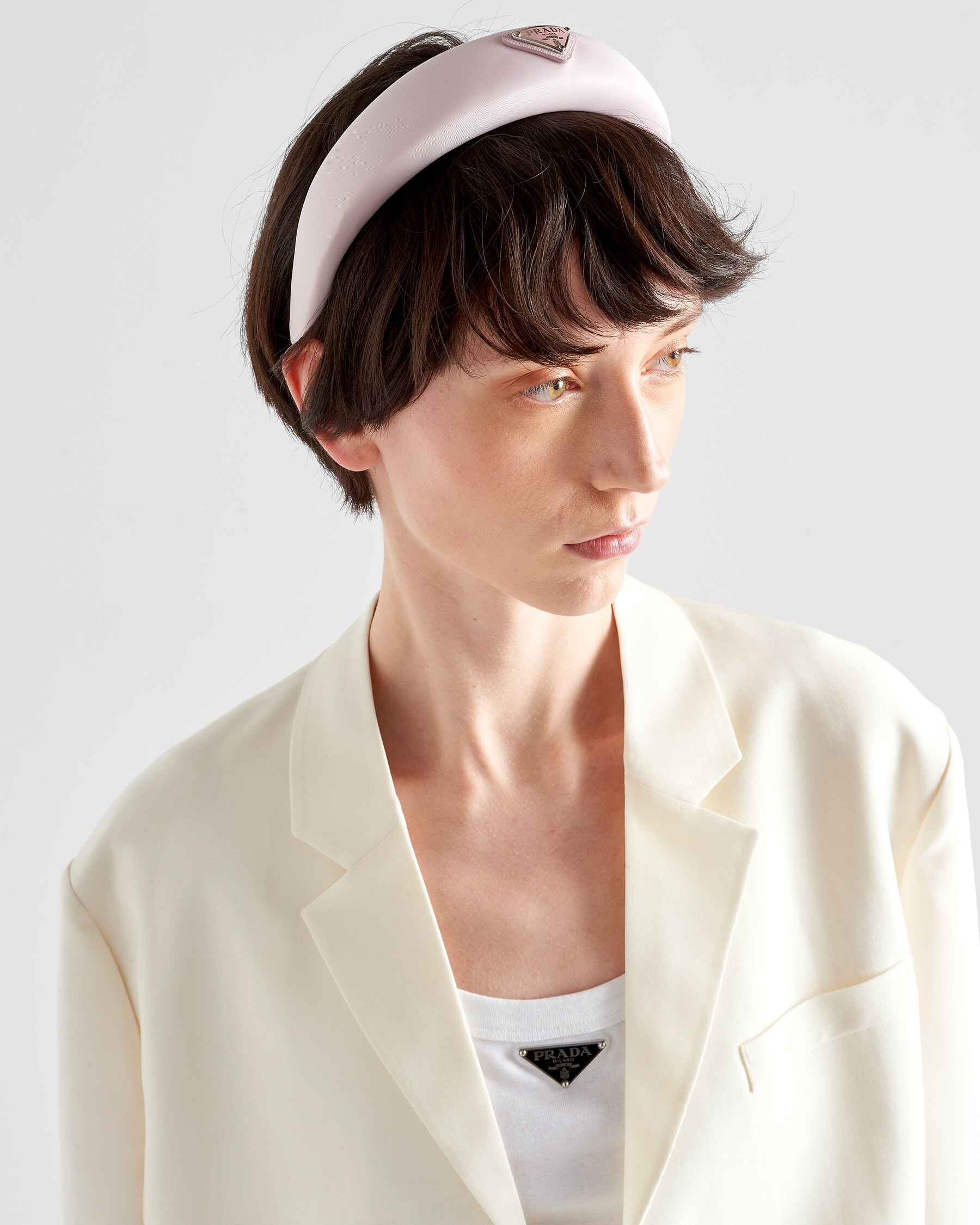 Alabaster Pink Re-nylon Headband | PRADA
