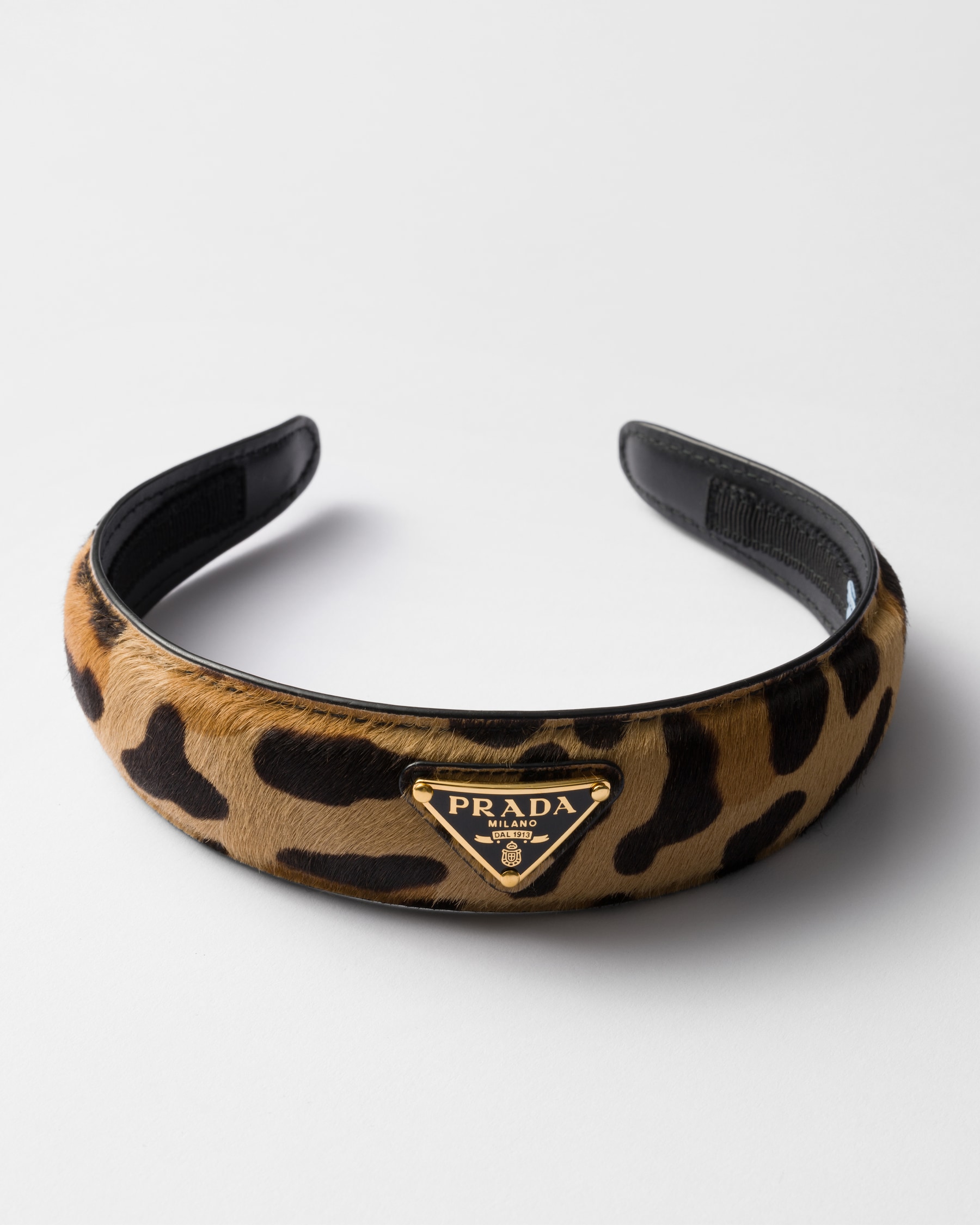 Honey Printed Leather Headband | PRADA
