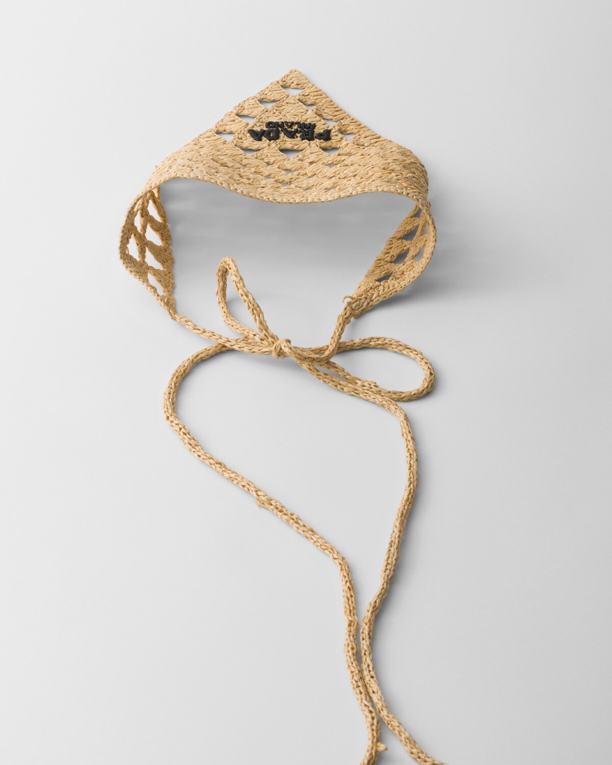Tan/black Crochet Bandana | PRADA
