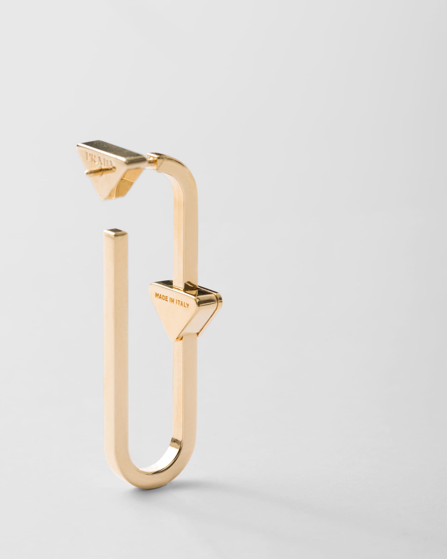 Gold Metal Earrings | PRADA