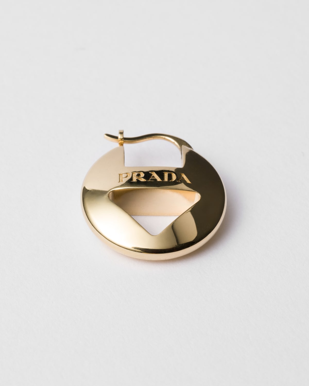 Gold Metal Earrings | PRADA - United States
