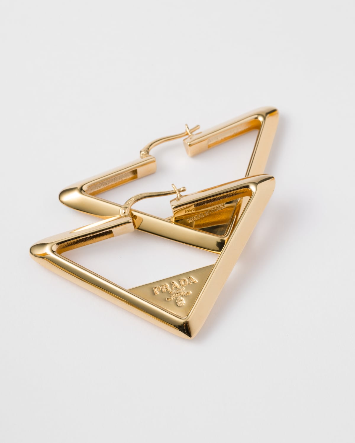 Gold Metal Earrings | PRADA