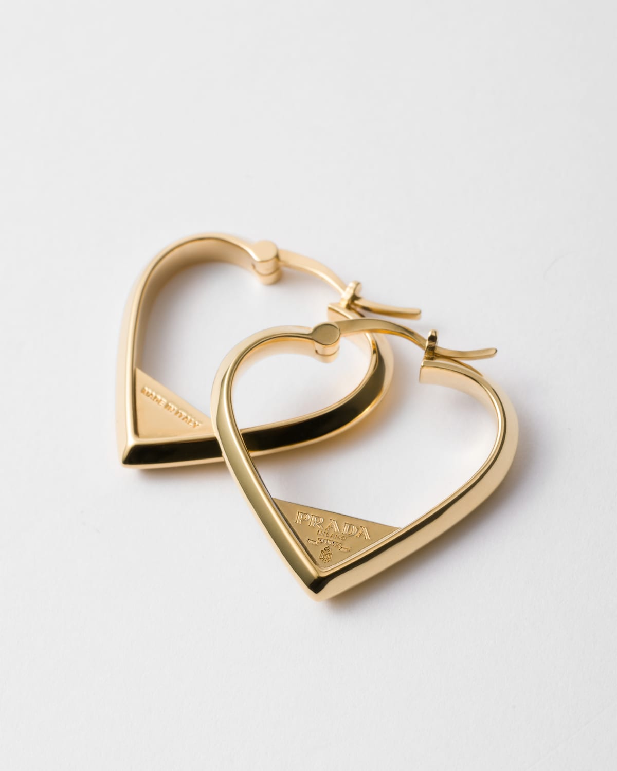 Gold Metal Earrings | PRADA