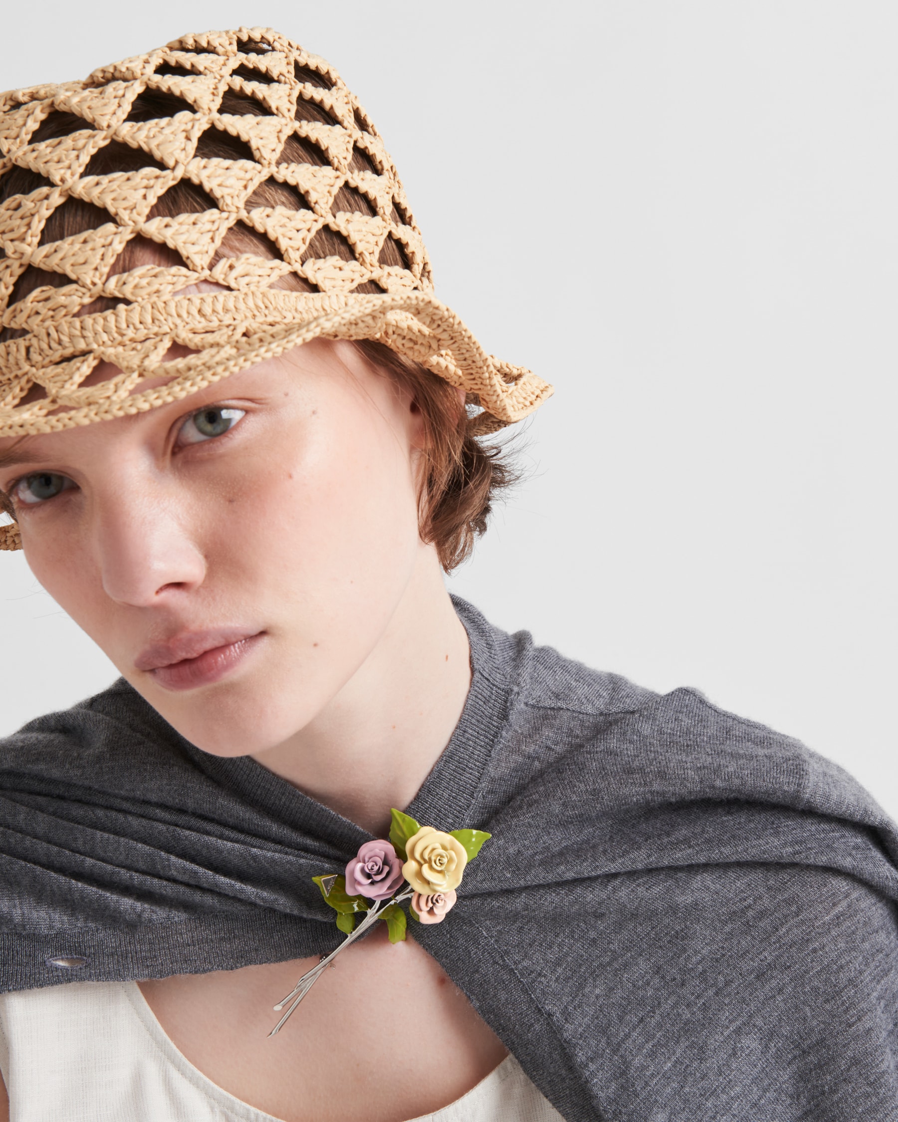 Sunny Yellow Enameled Metal Brooch | PRADA