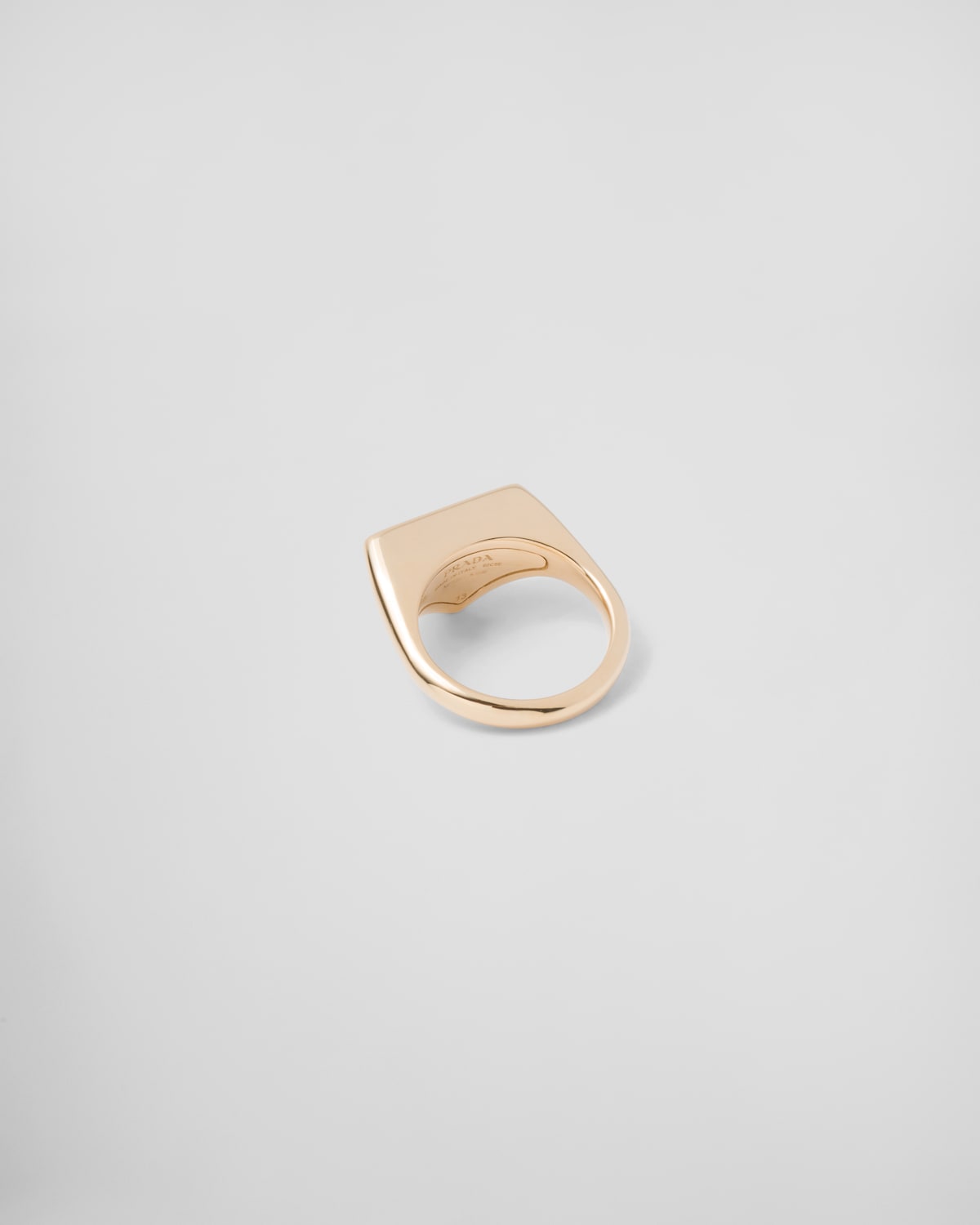 Gold Eternal Gold Signet Ring In Yellow Gold | PRADA
