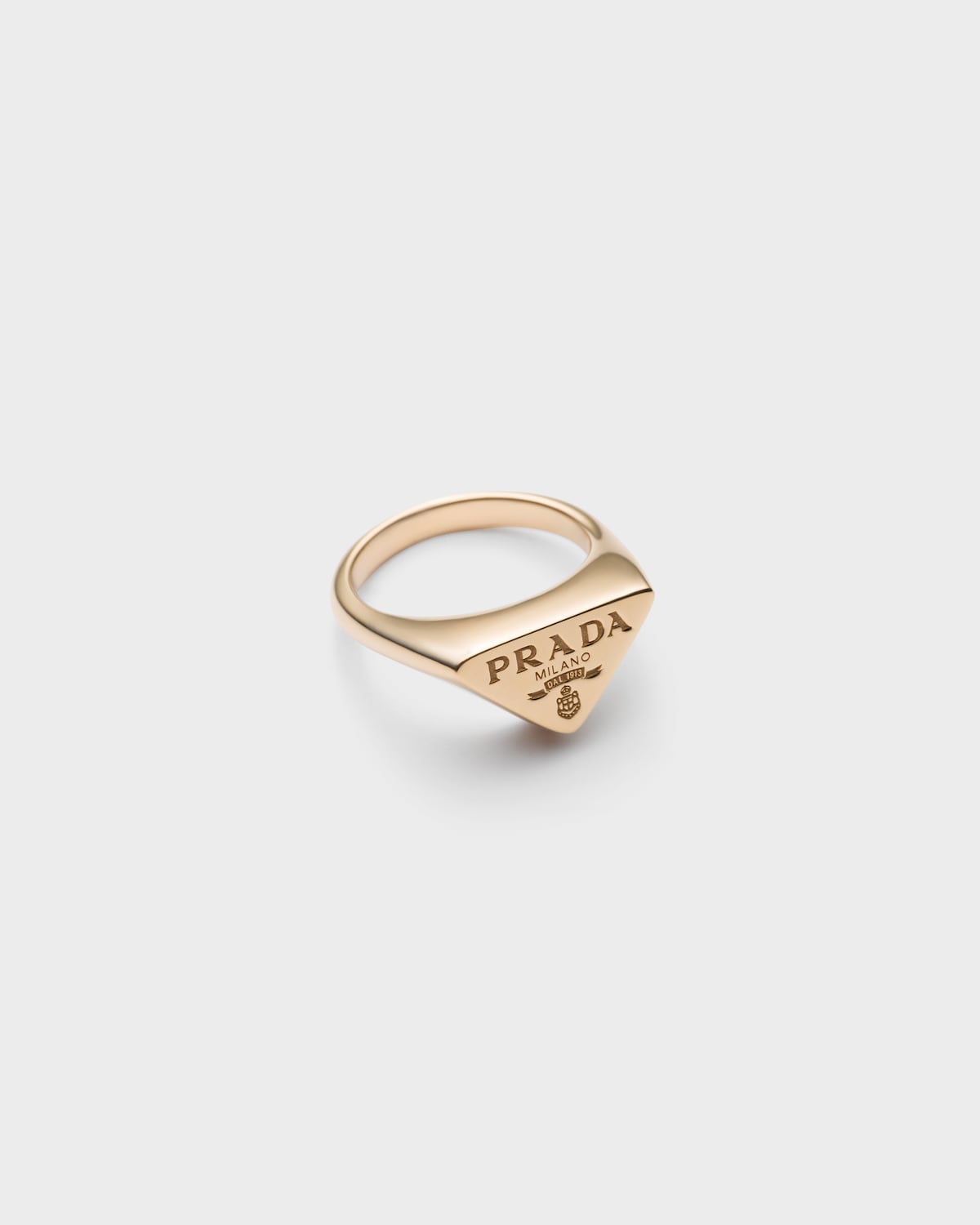 Gold Eternal Gold Signet Ring In Yellow Gold | PRADA