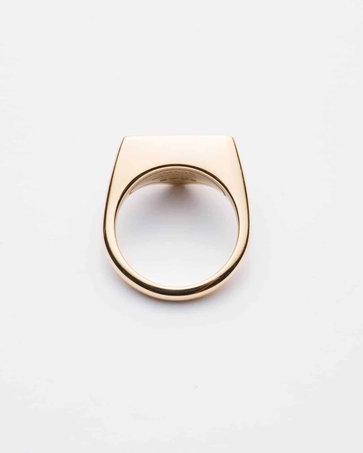 Gold Eternal Gold Signet Ring In Yellow Gold | PRADA
