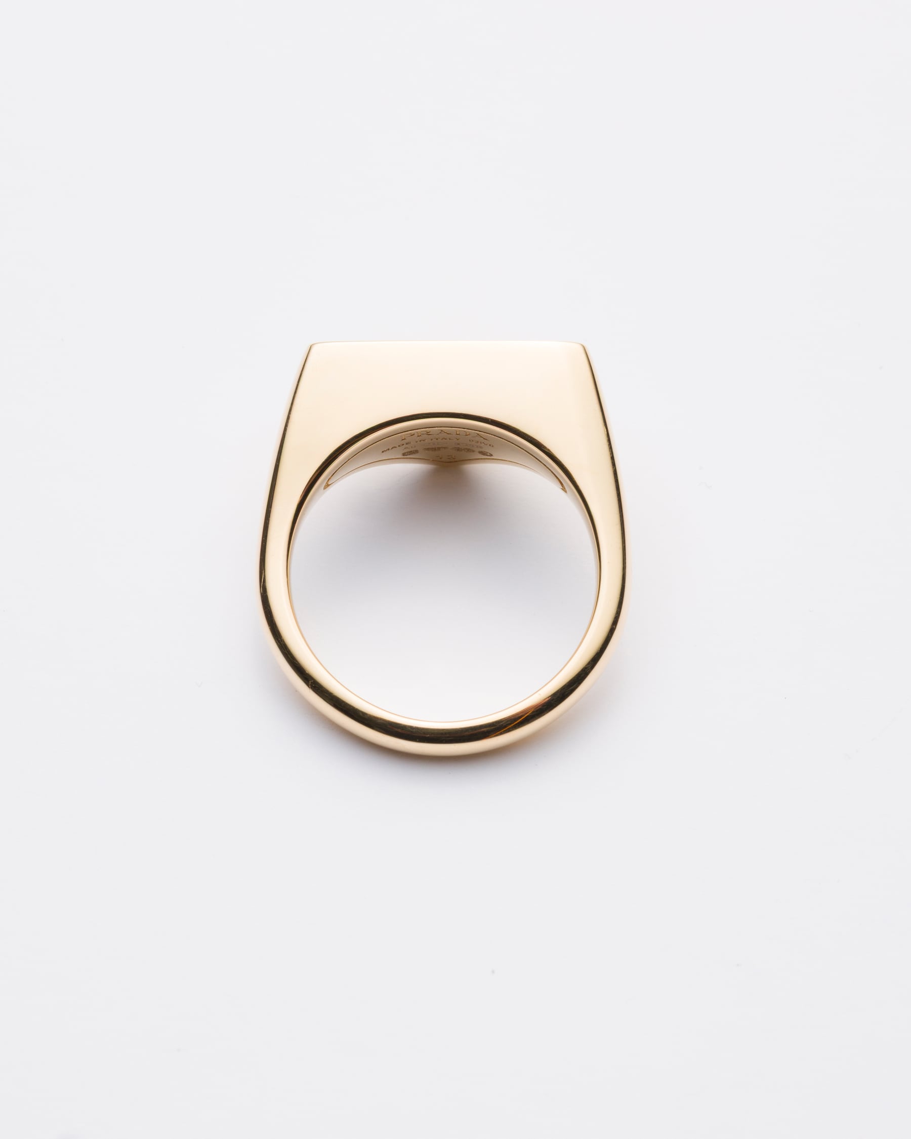 Gold Eternal Gold Signet Ring In Yellow Gold | PRADA